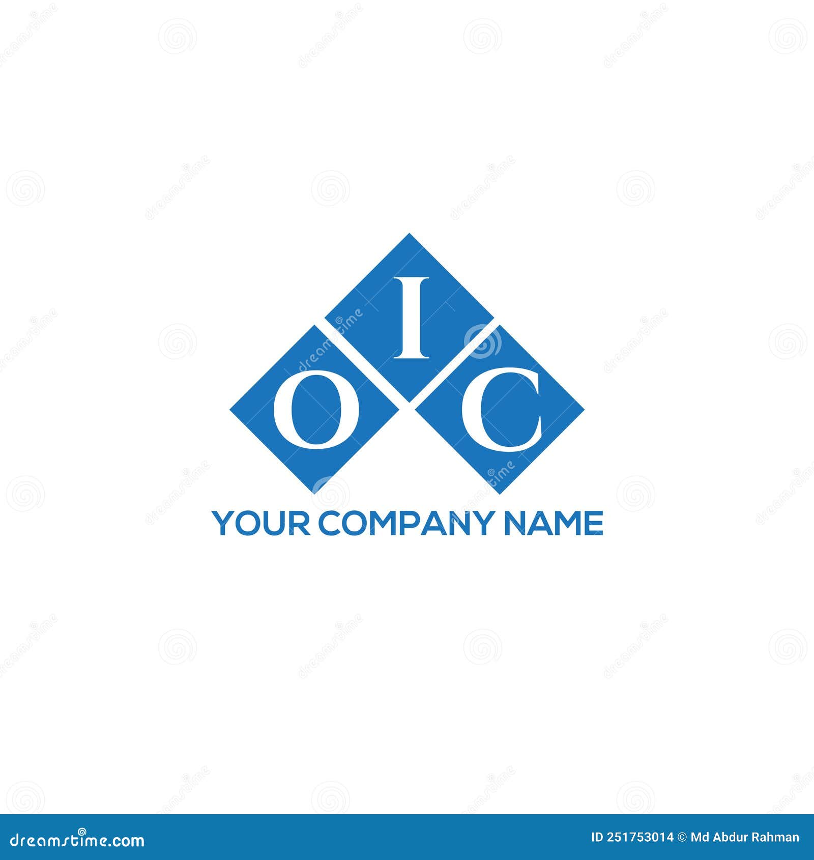 OIC Letter Logo Design on WHITE Background. OIC Creative Initials ...