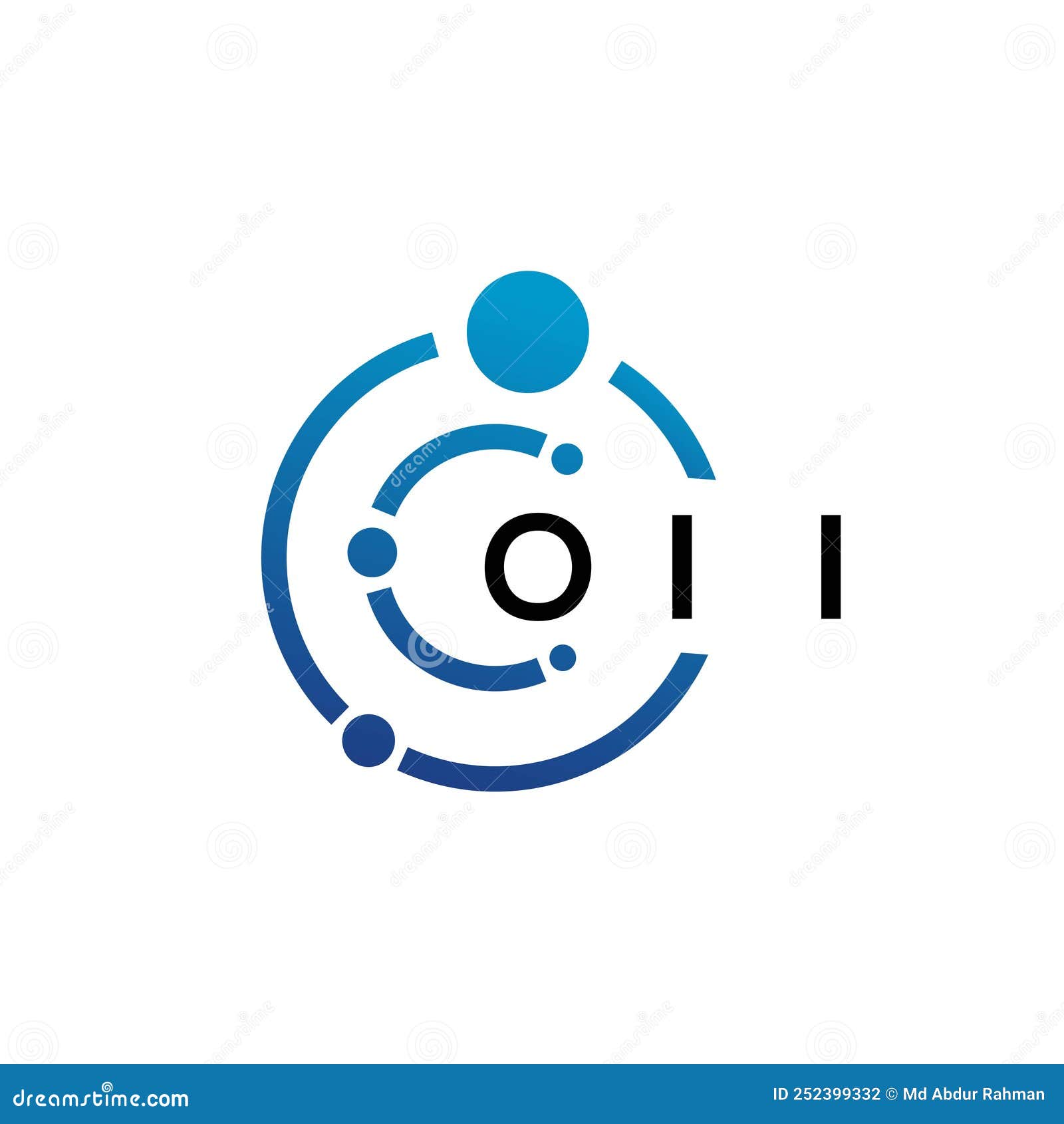 OII Letter Technology Logo Design on White Background. OII Creative ...