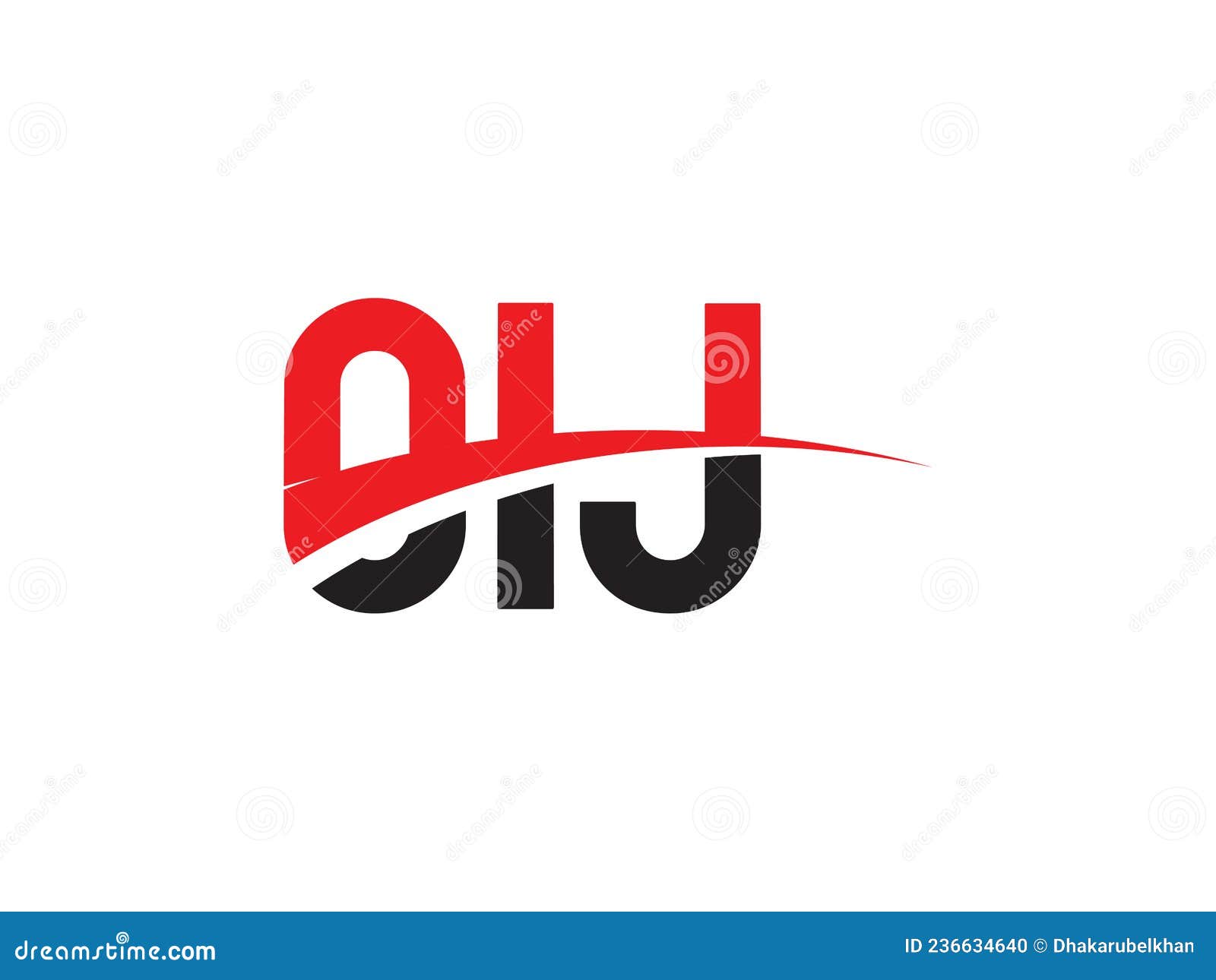 OIJ Letter Initial Logo Design Vector Illustration Stock Vector ...