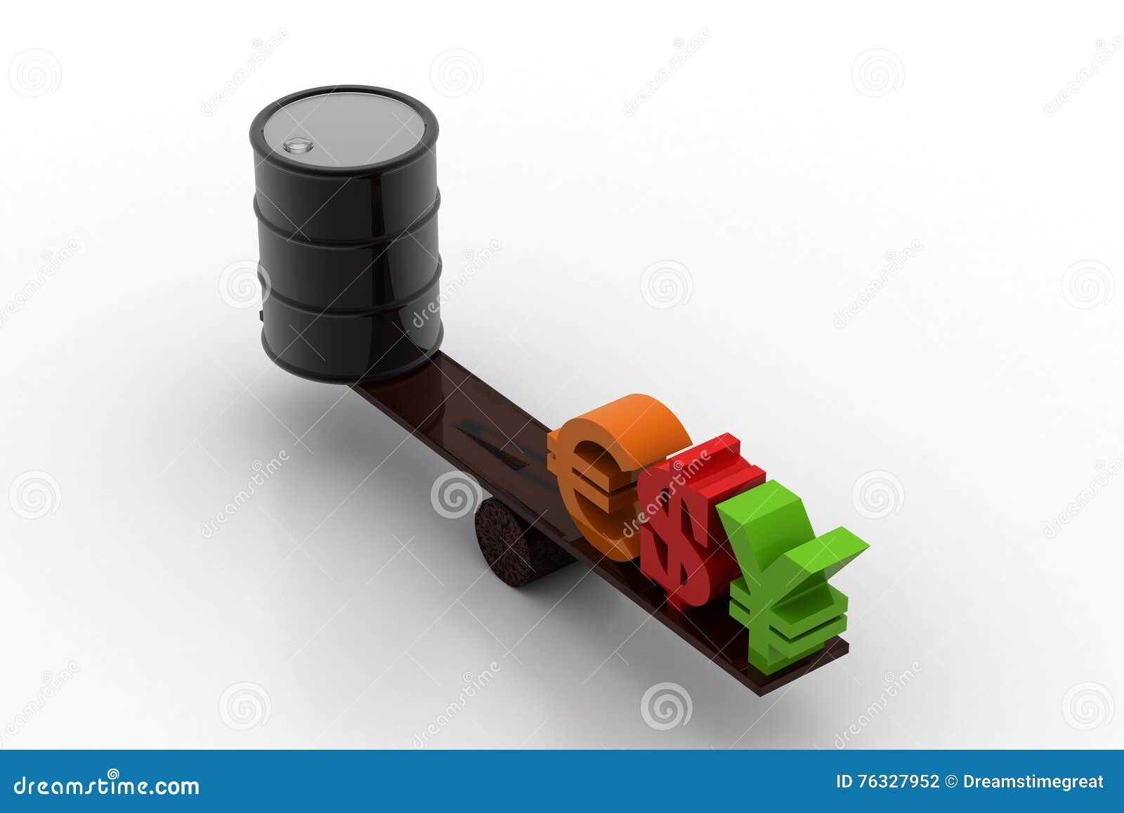Oil Barrel with Currency Sign Stock Illustration - Illustration of ...