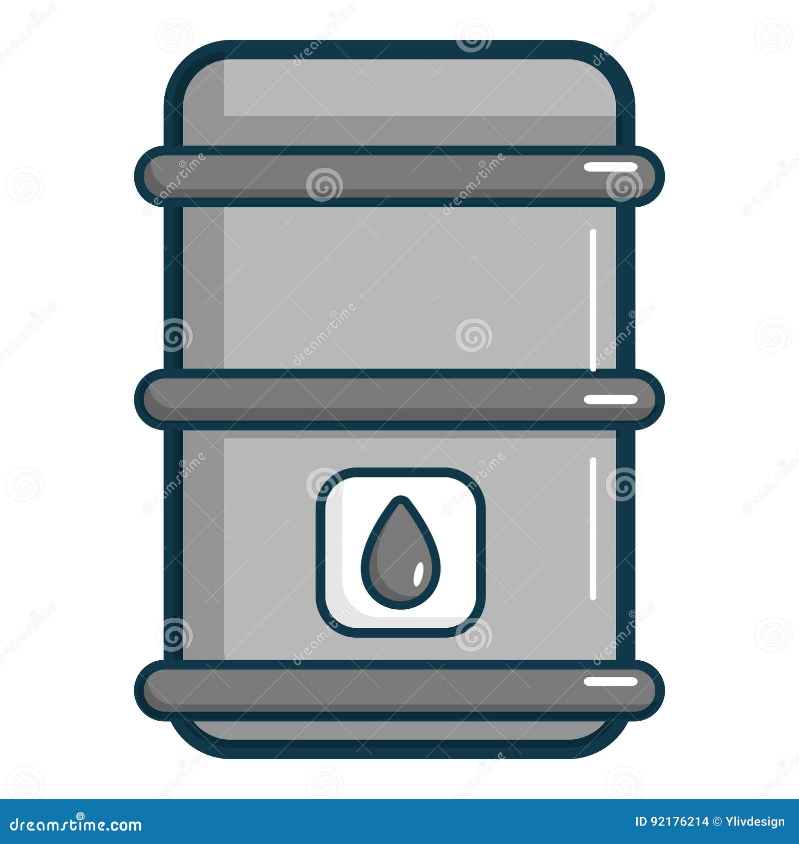 Oil Barrel Icon, Cartoon Style Stock Vector - Illustration of petrol ...