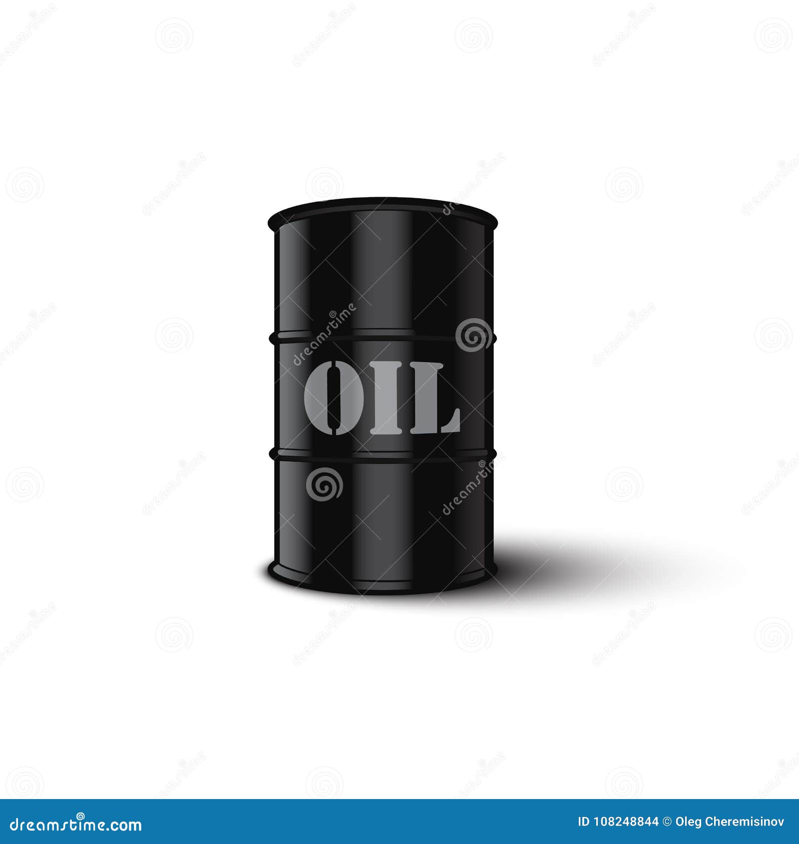 Oil Barrel Isolated on White Background. Vector Illustration. Stock ...