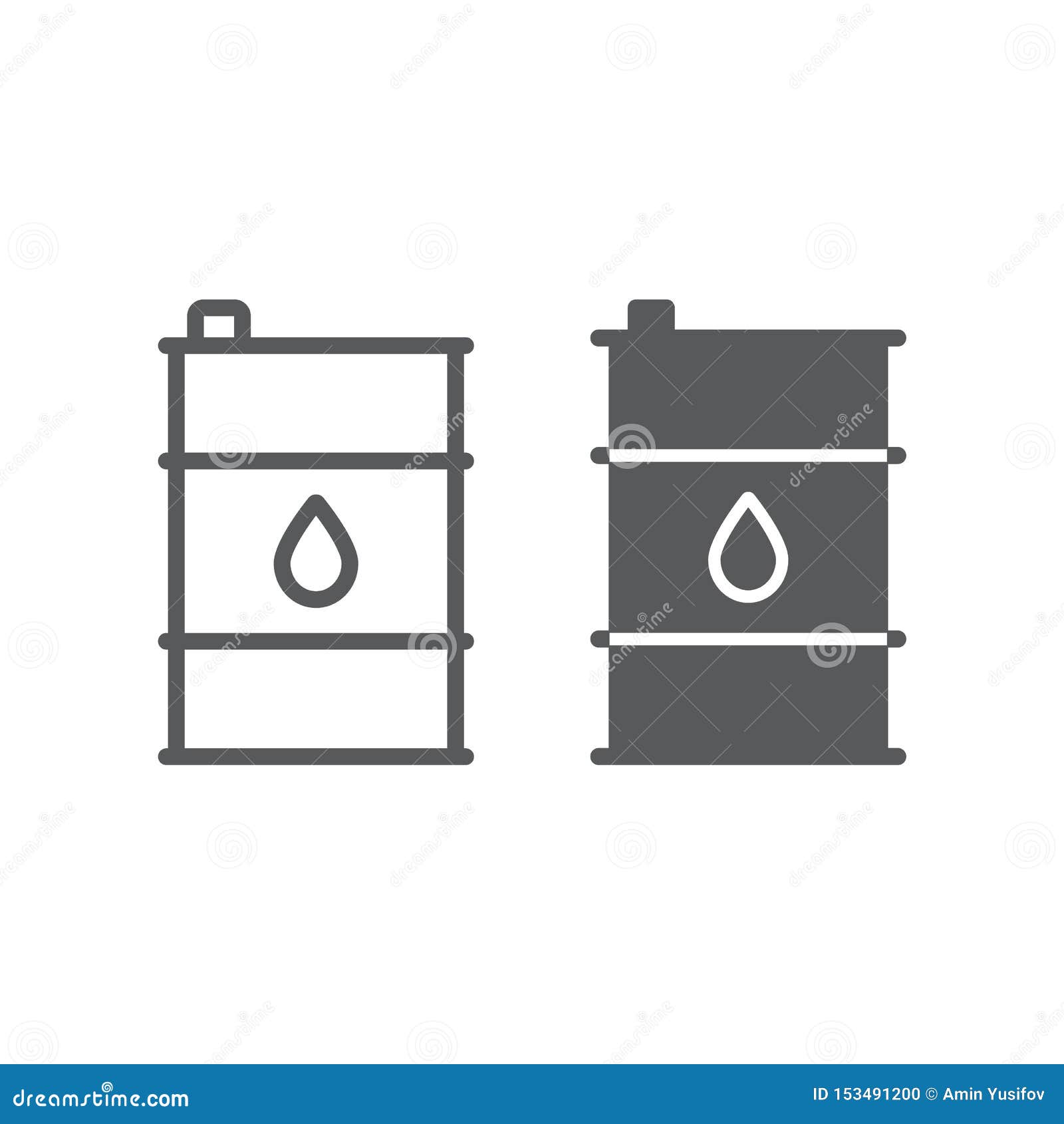 Oil Barrel Line and Glyph Icon, Container and Industry, Oil Tank Sign ...