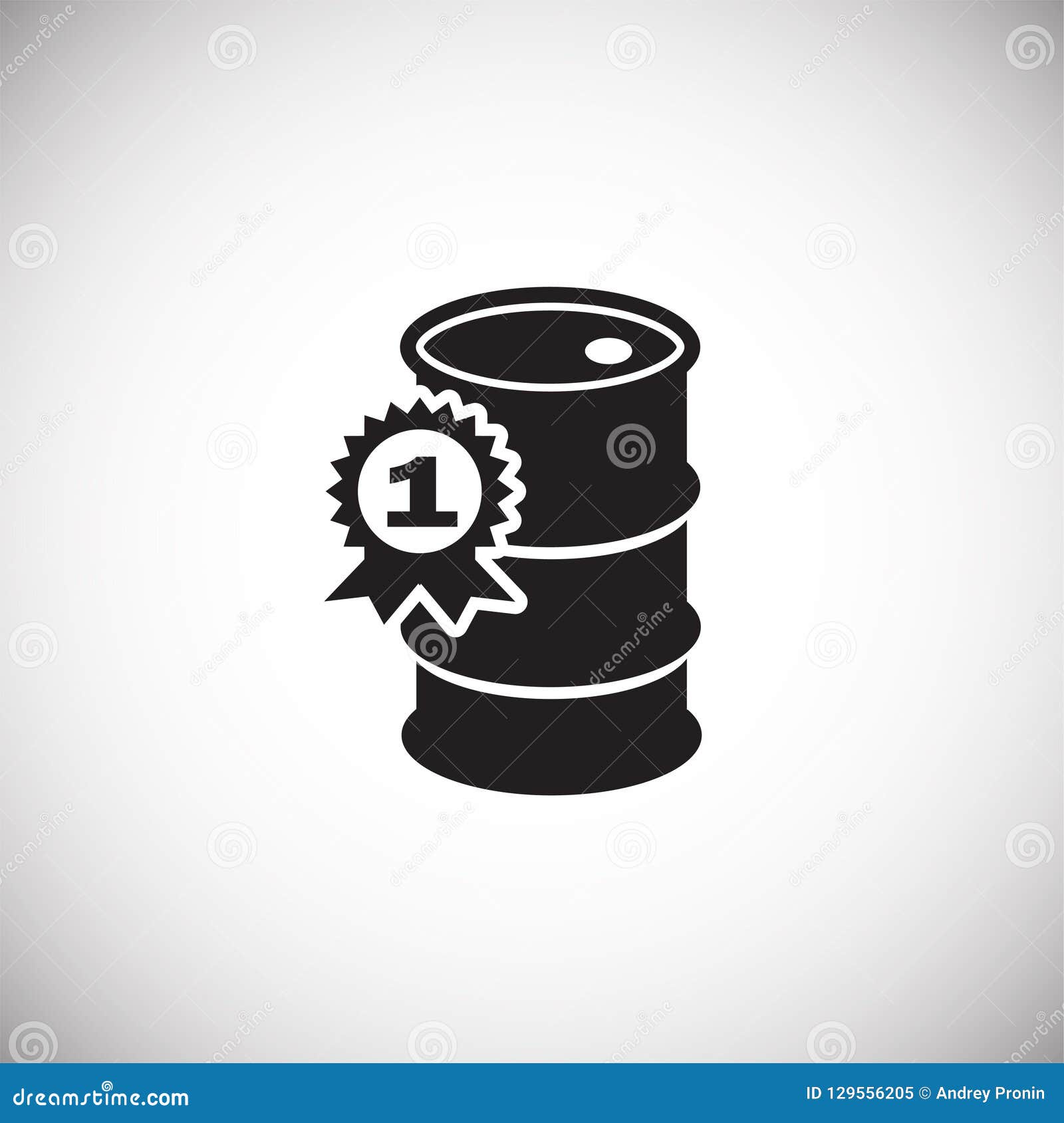 Oil Barrel Number One on White Background Stock Vector - Illustration ...