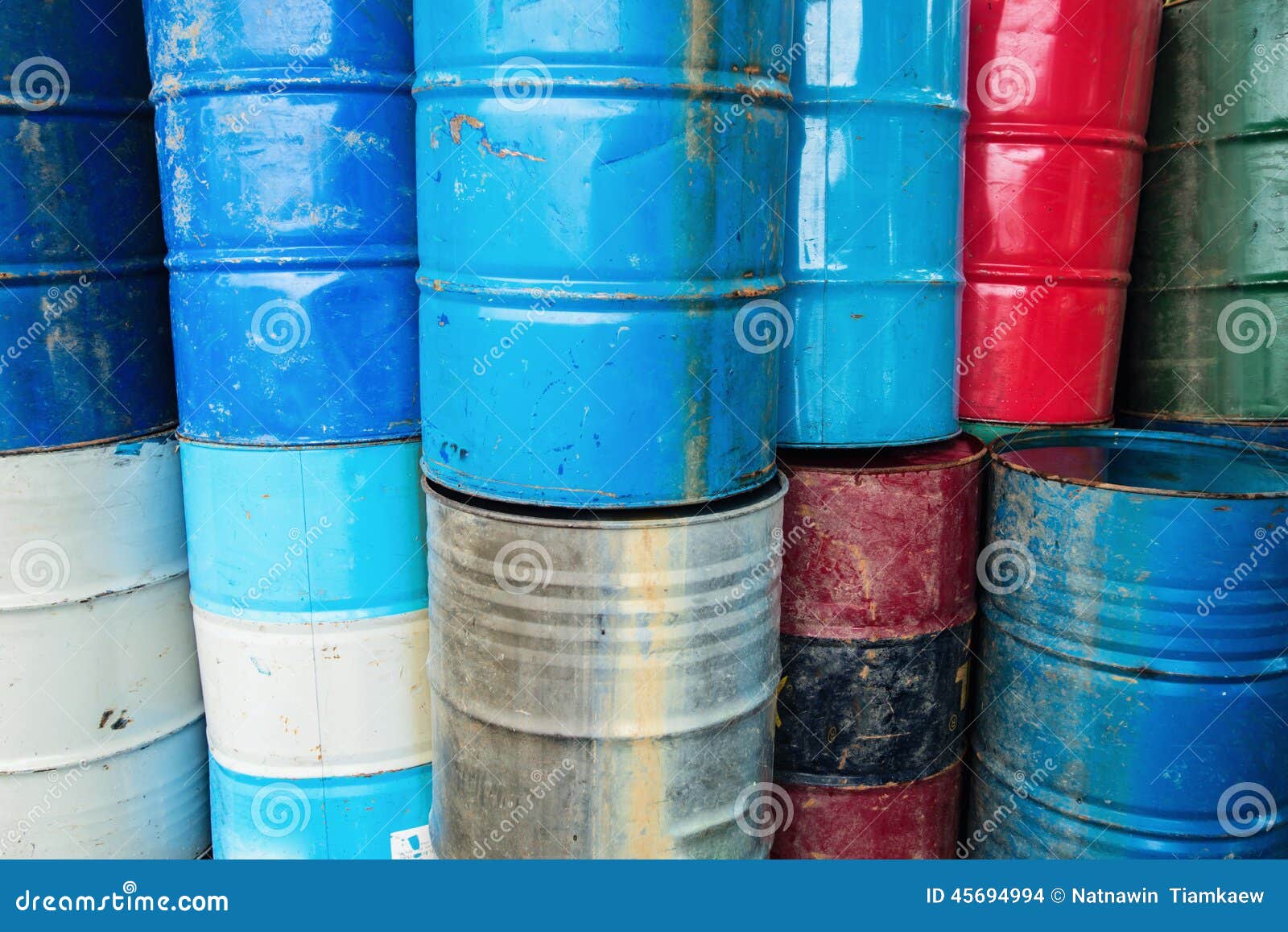 Oil barrel stock photo. Image of barrel, plastic, stack - 45694994