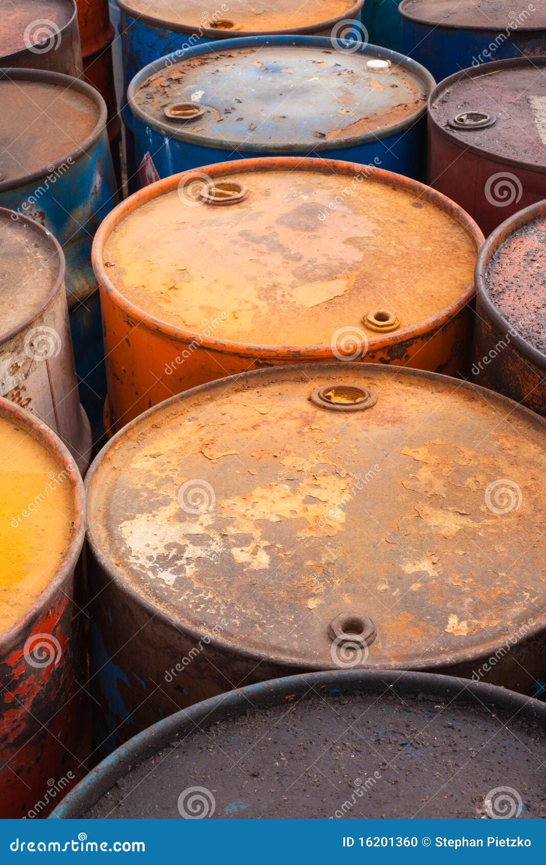 Oil barrels stock photo. Image of arrangement, barrel - 16201360