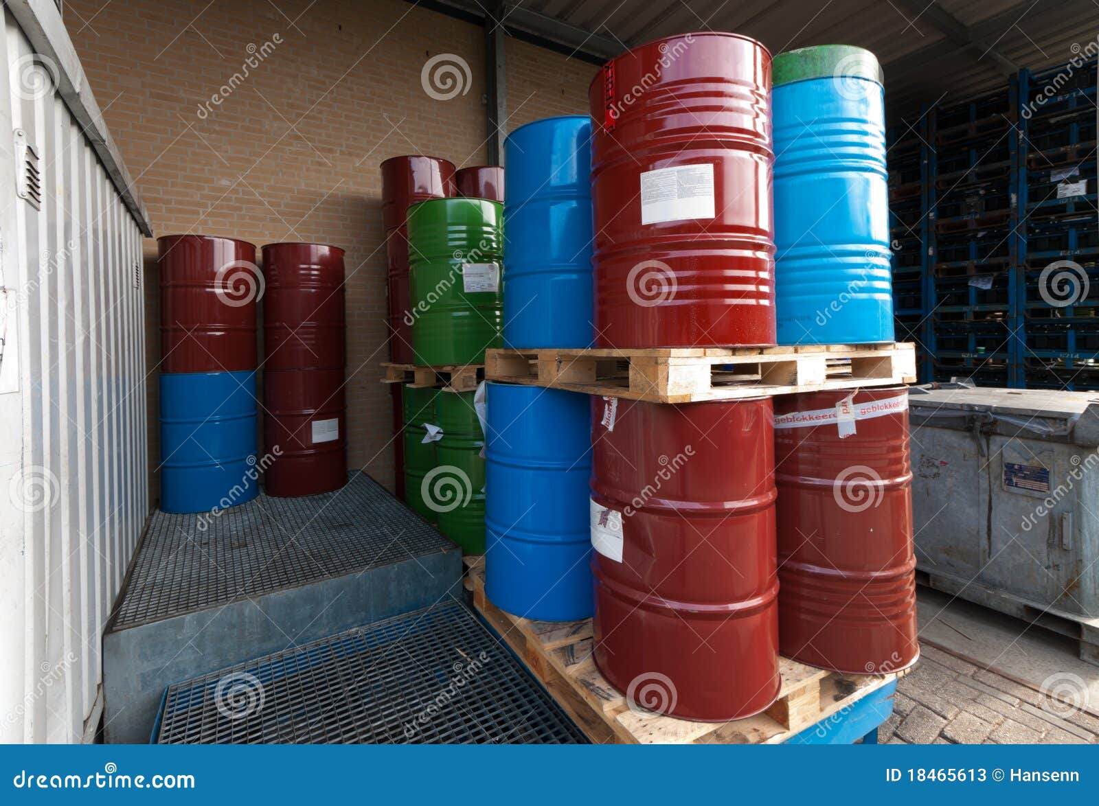 Oil barrels stock image. Image of dump, blue, hazardous - 18465613