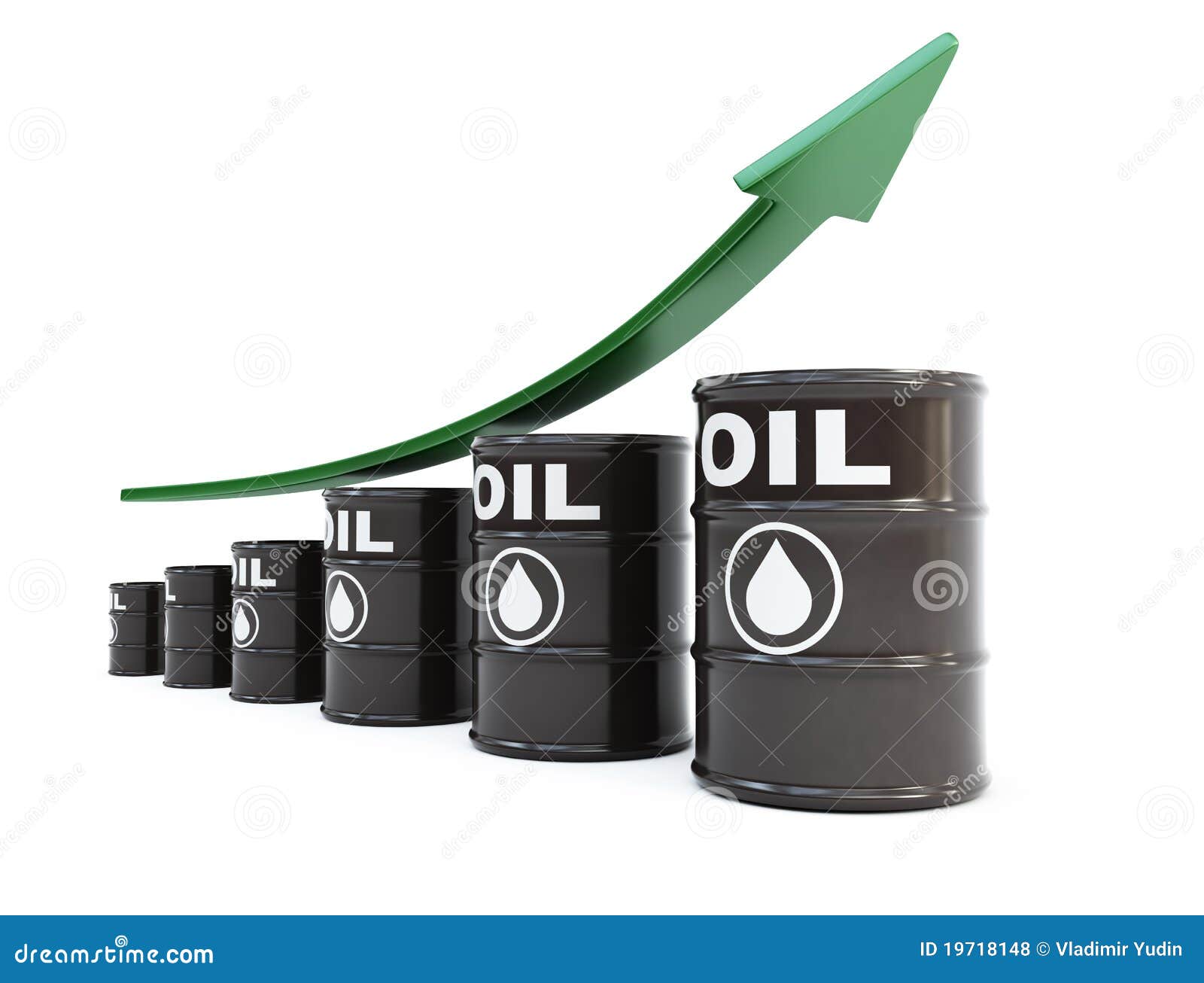 Oil barrels with arrow stock illustration. Illustration of global ...