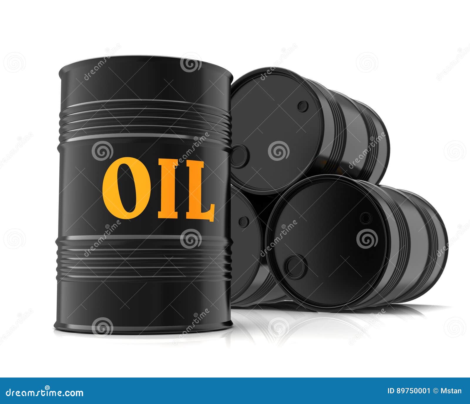 Oil Barrels 3d Illustration Stock Illustration - Illustration of barrel ...