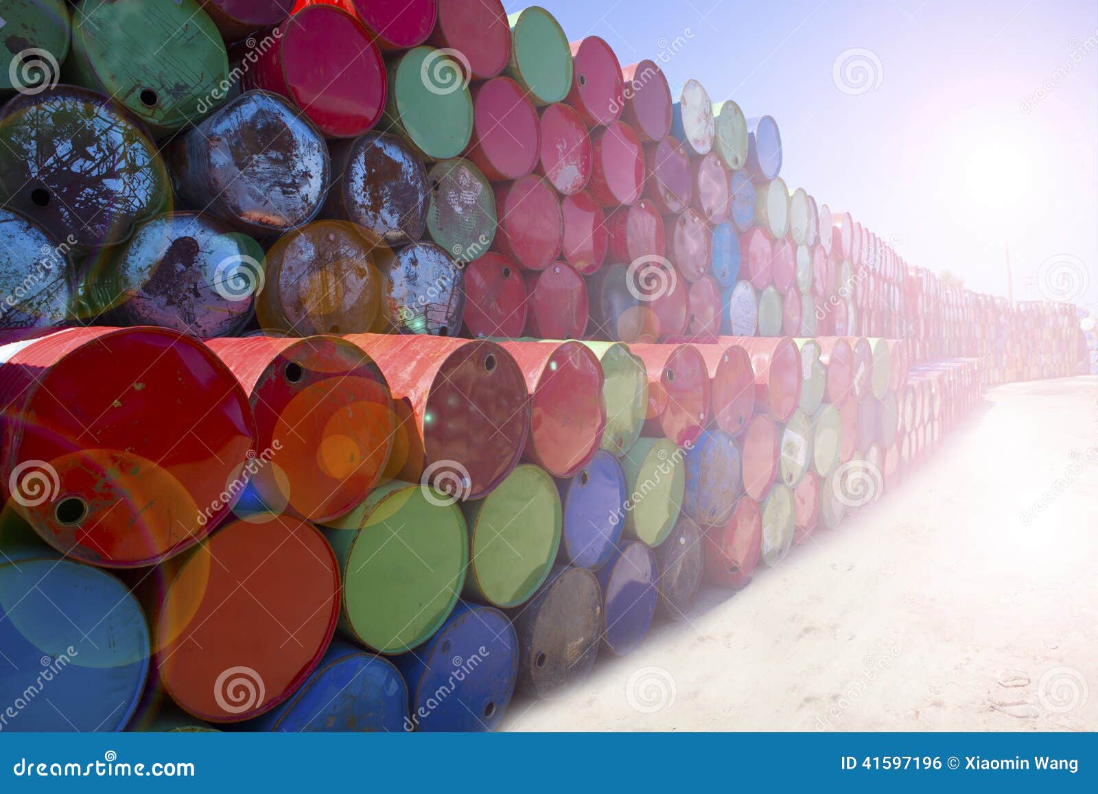 Oil barrels stock photo. Image of junkyard, industry - 41597196