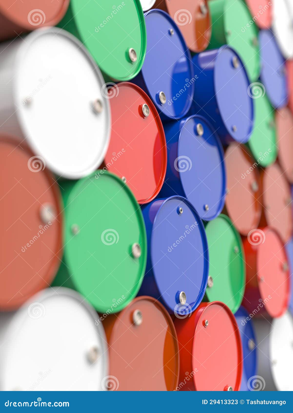 Oil Barrels Stacked Up. Picture Image: 29413323