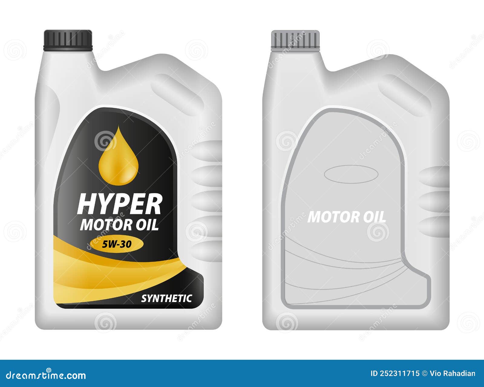 Motor Oil Bottle Ads with Editable Text. Petrol Gallon Gas Tank Fuel ...