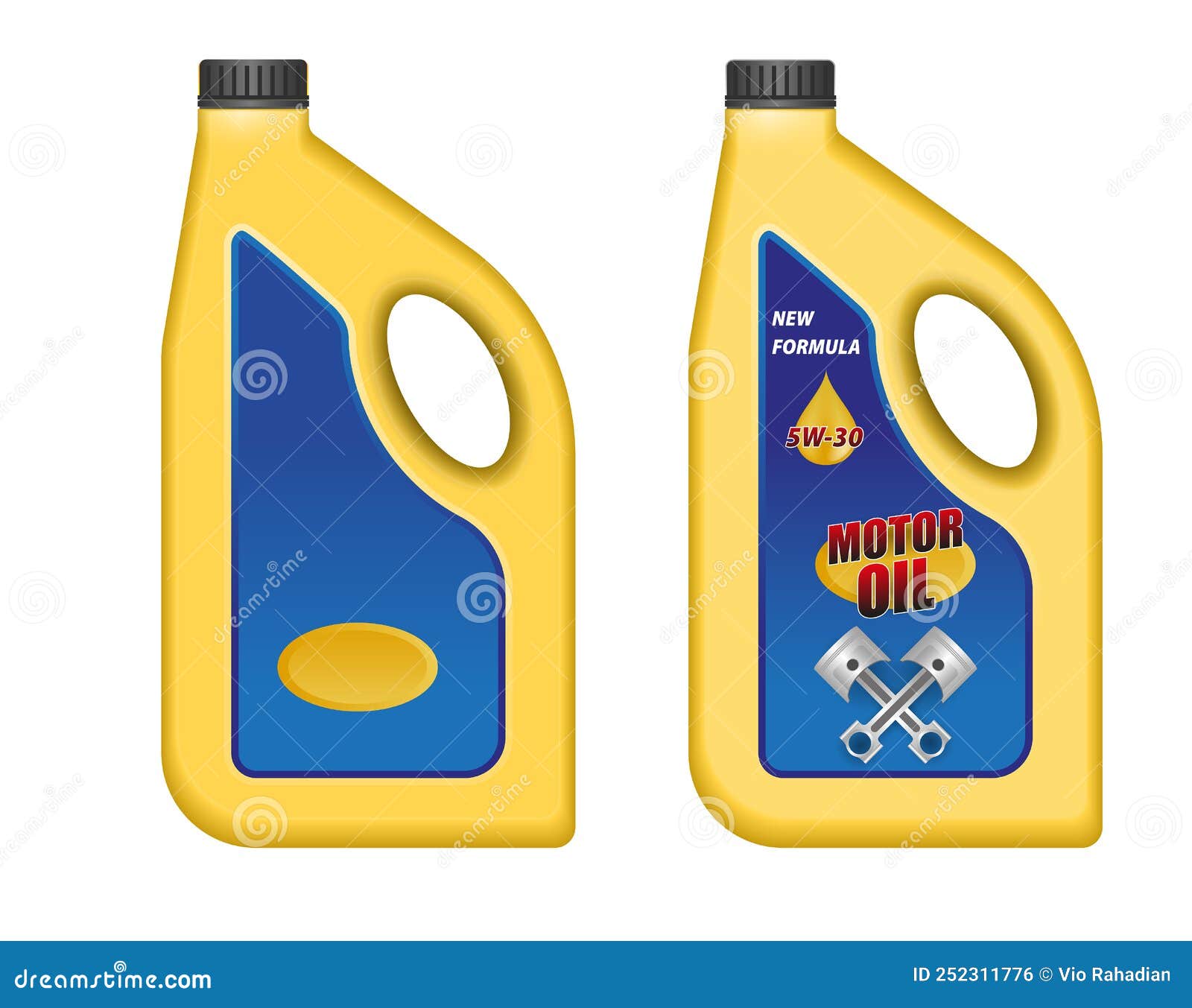 Motor Oil Bottle Ads with Editable Text. Petrol Gallon Gas Tank Fuel ...