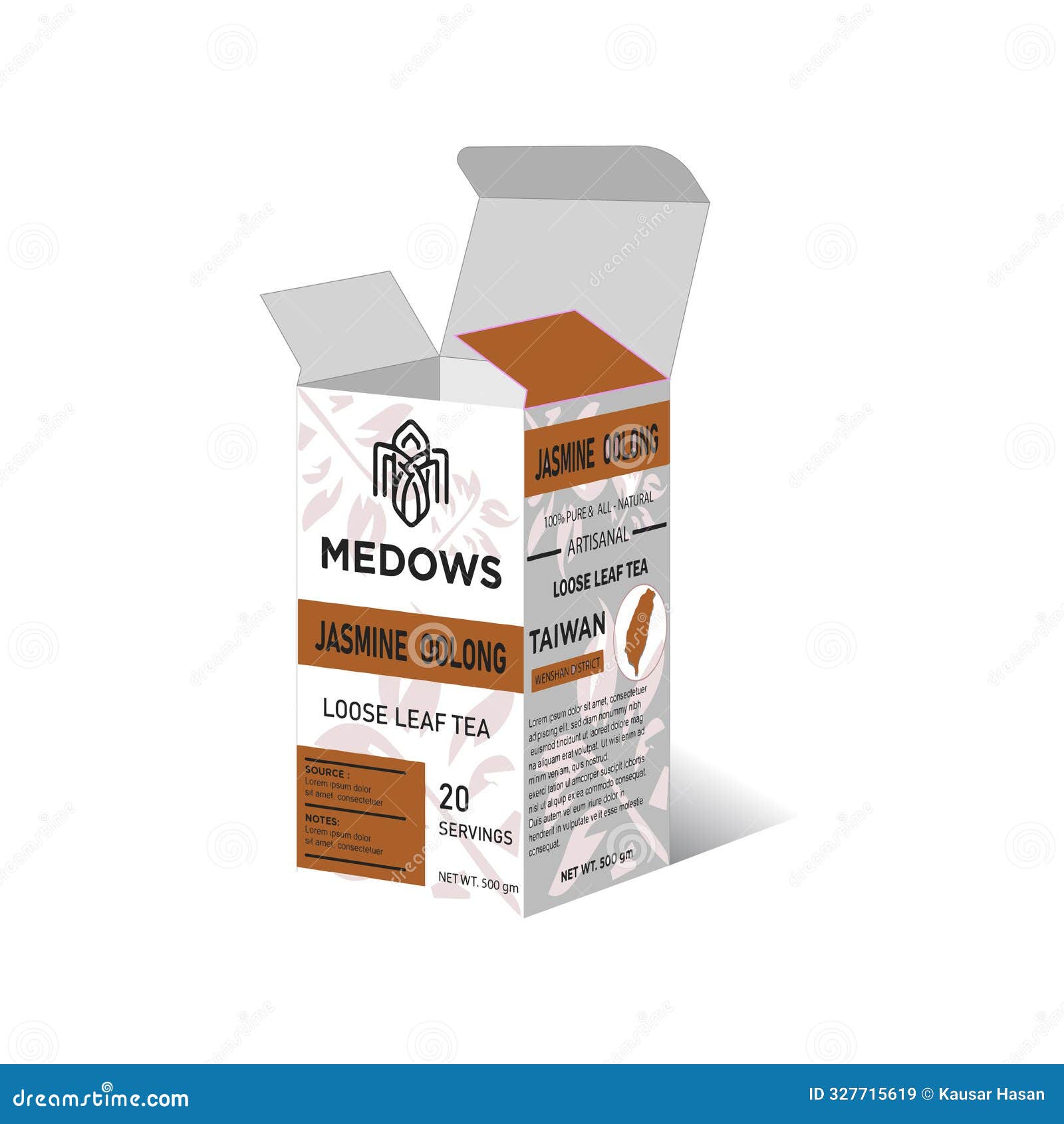 Oil Box Packaging Design, 3D Box Stock Illustration - Illustration of ...