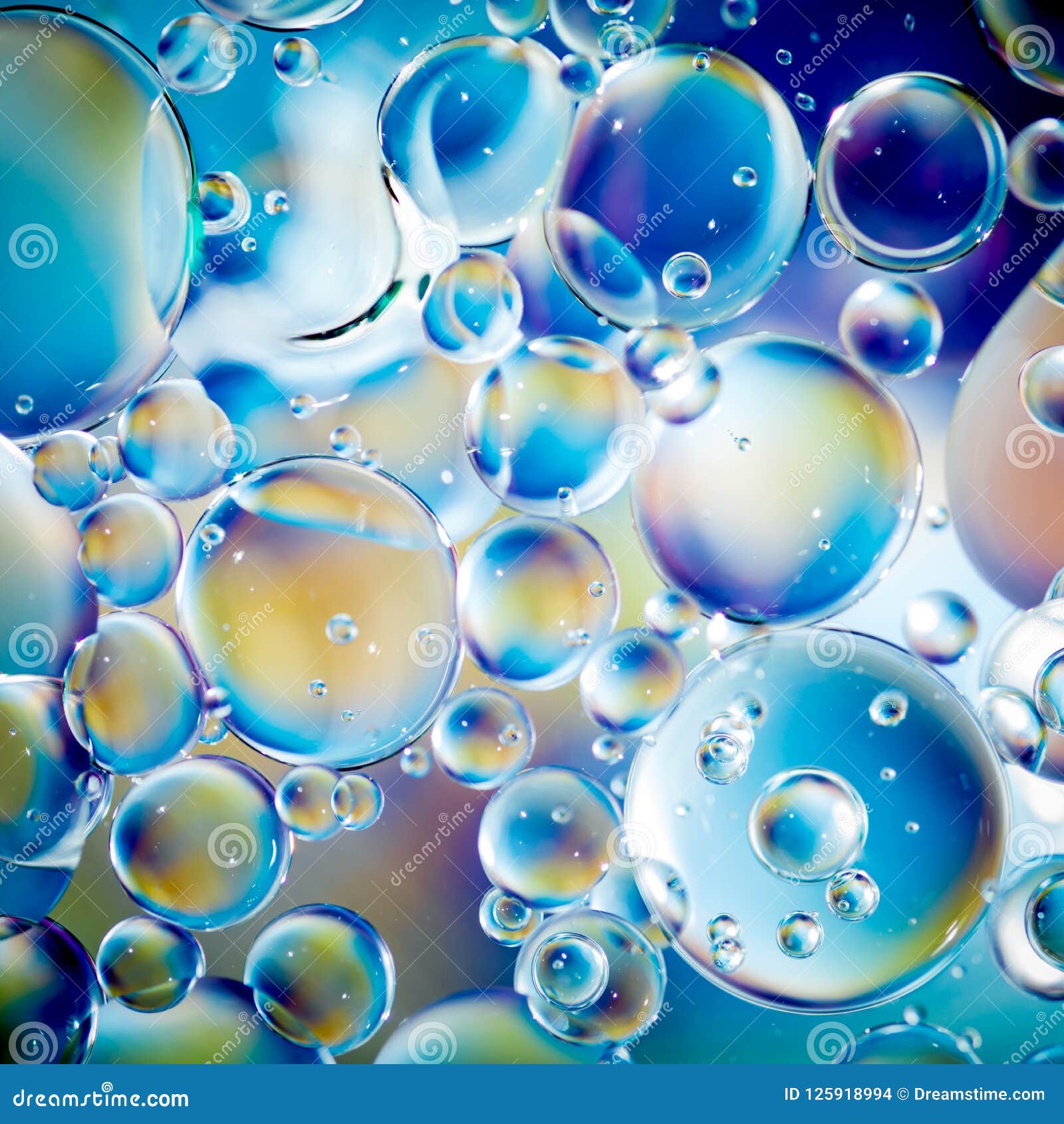 Oil Bubbles on Water Surface Stock Photo - Image of circle, bubble ...