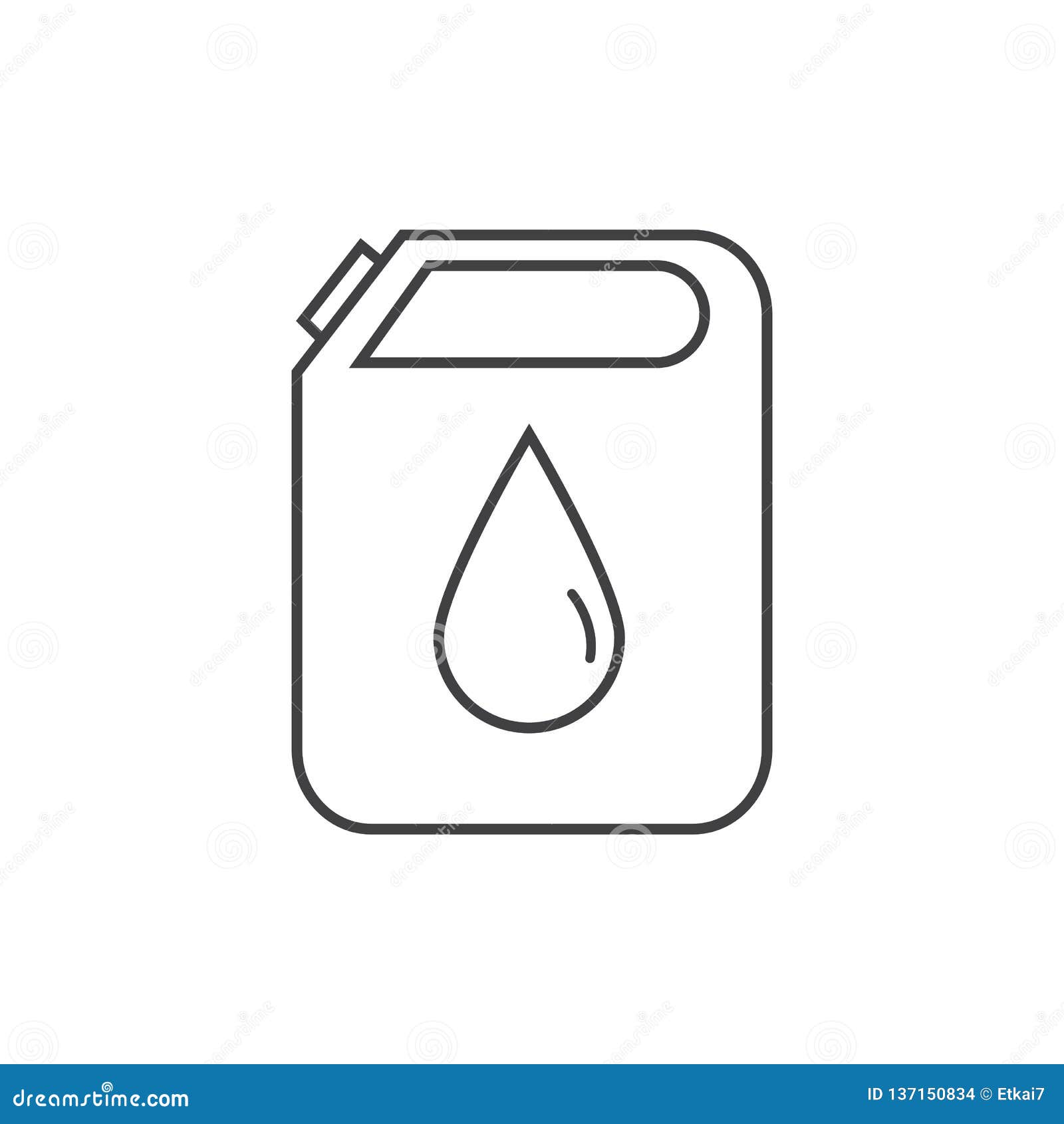 Oil Can Outline Flat Icon Vector Design Illustration Stock Vector ...