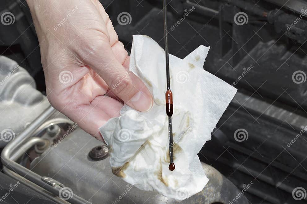 Oil check car stock photo. Image of proofs, level, hand - 25207478