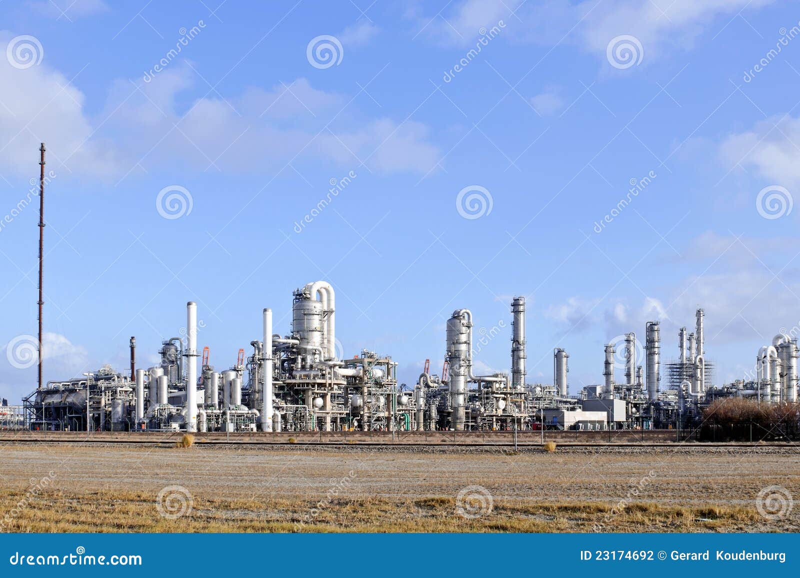 Oil and chemical refinery stock photo. Image of work - 23174692