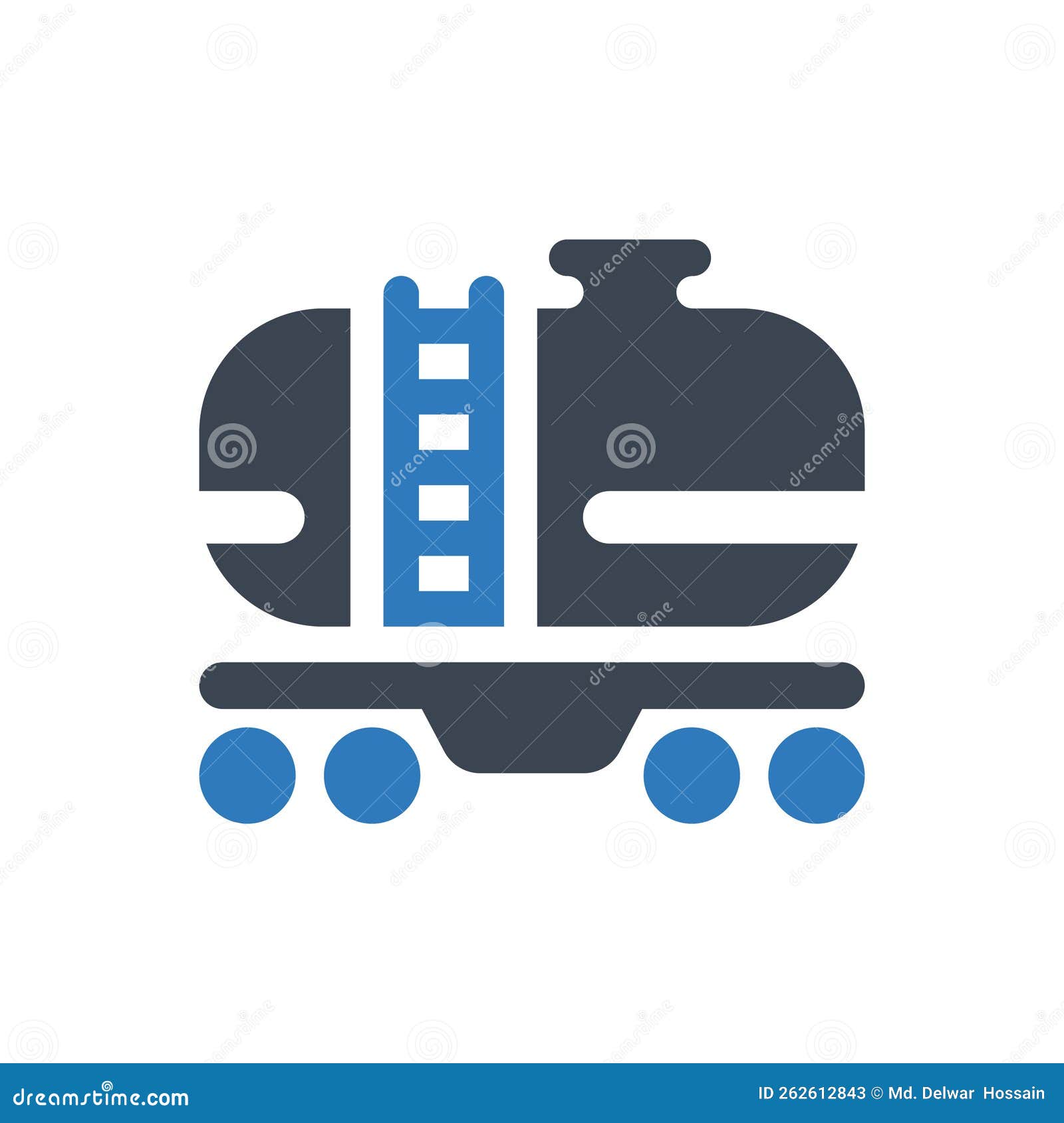 Oil cistern train icon stock vector. Illustration of train - 262612843