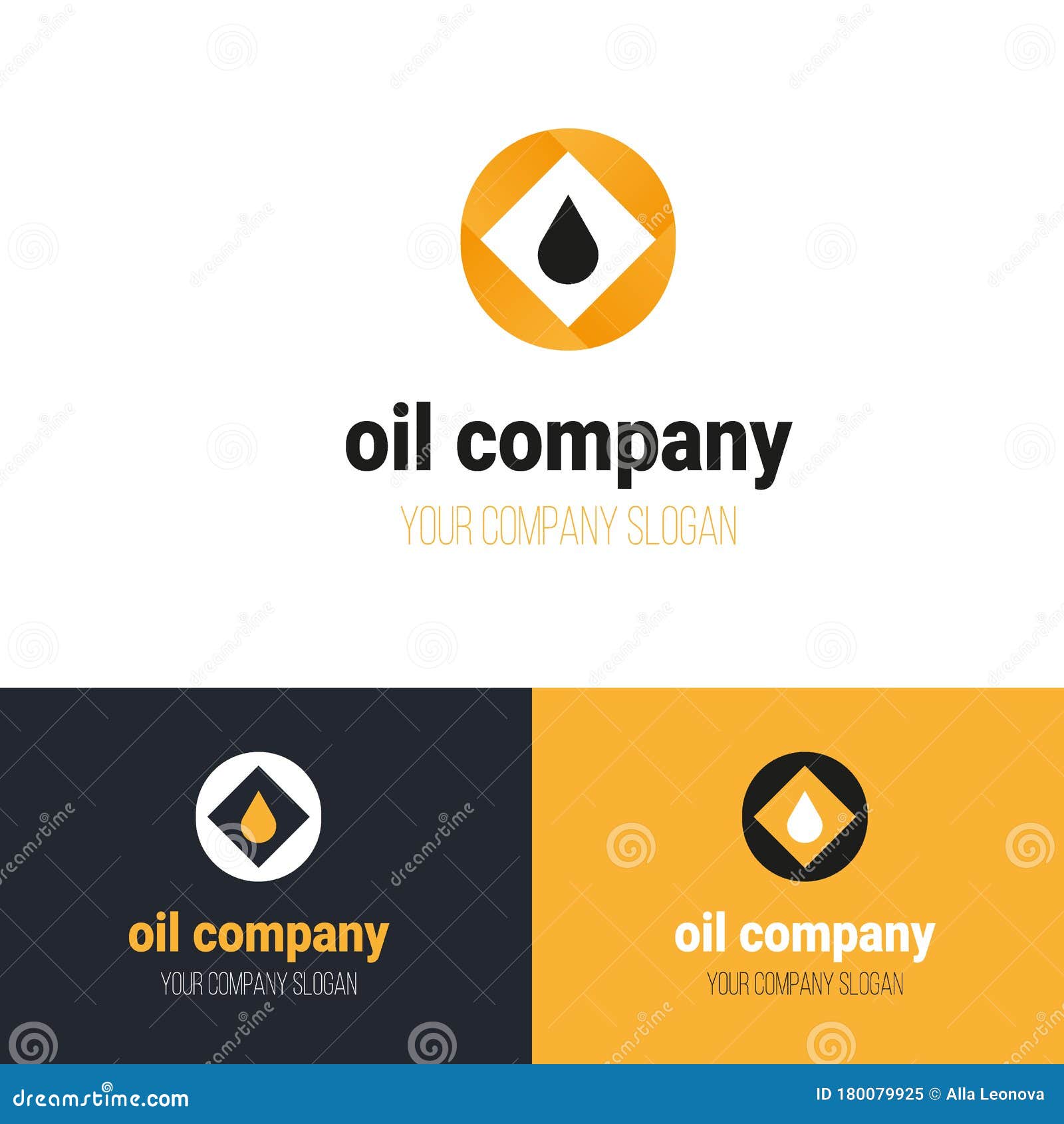 Oil Company Logo with Drop. Vector Logo Design. Stock Vector ...