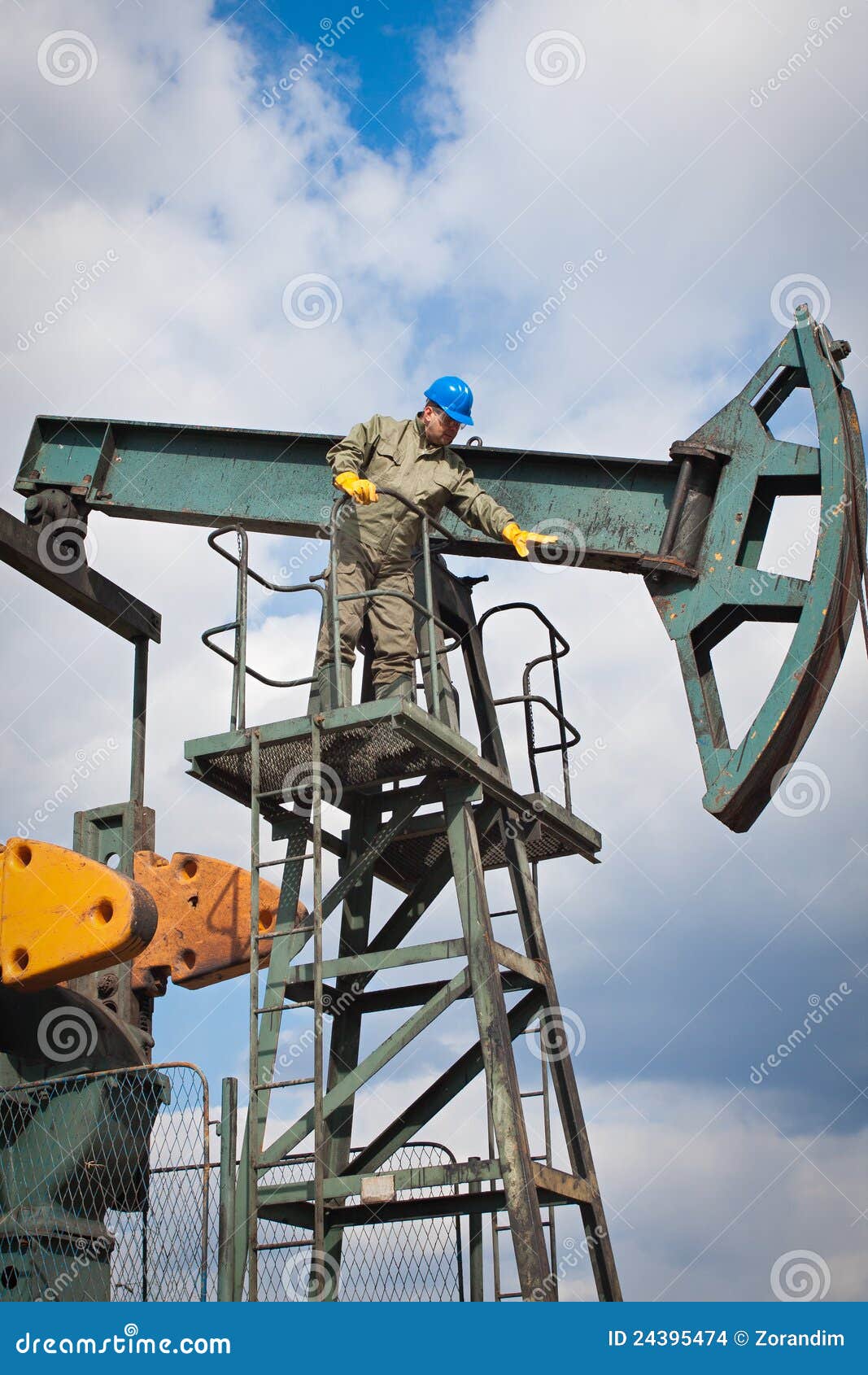 Oil Company Worker on the Well Stock Photo - Image of ethnicity ...