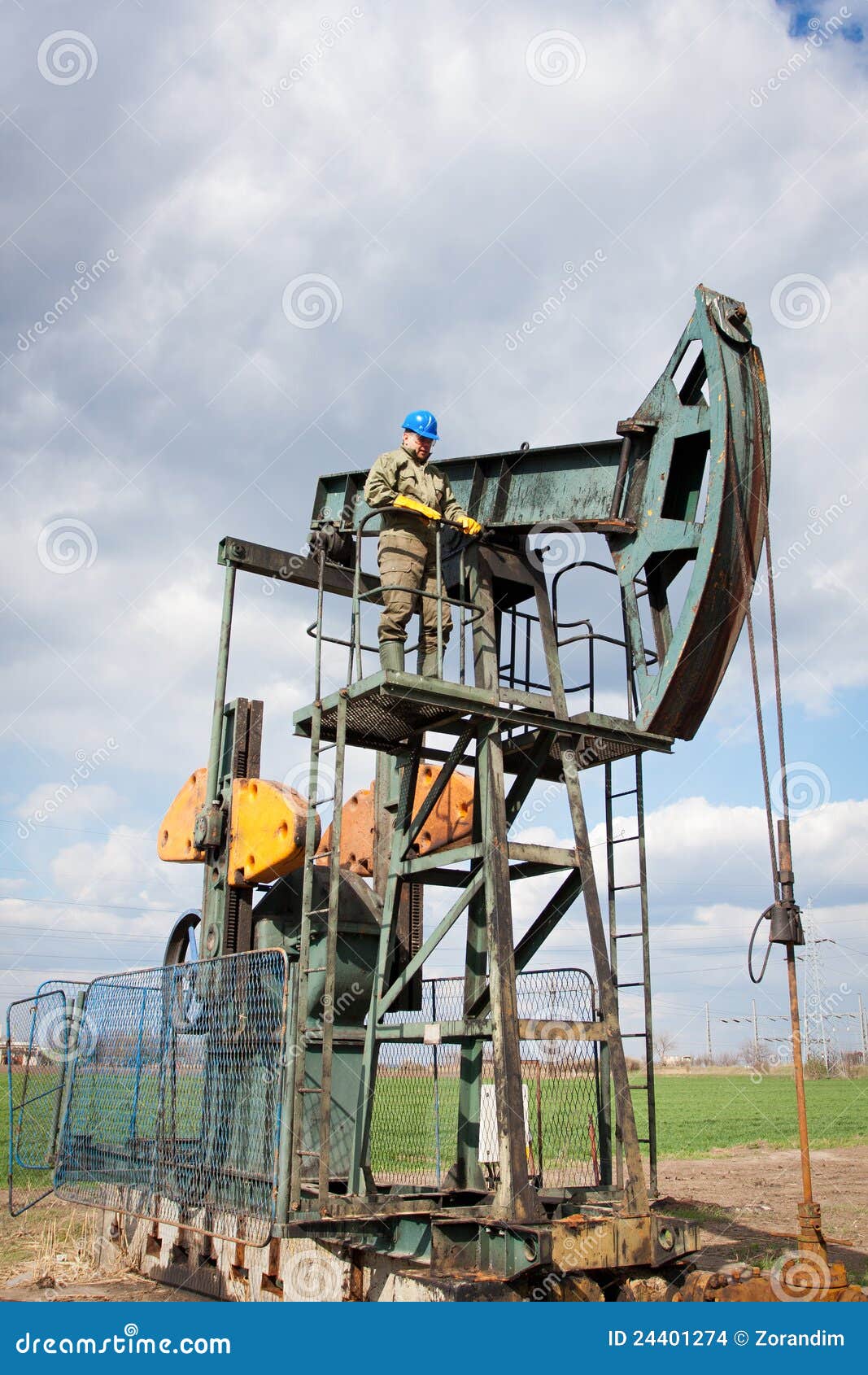 Oil Company Worker on the Well Stock Photo - Image of collar, oilman ...