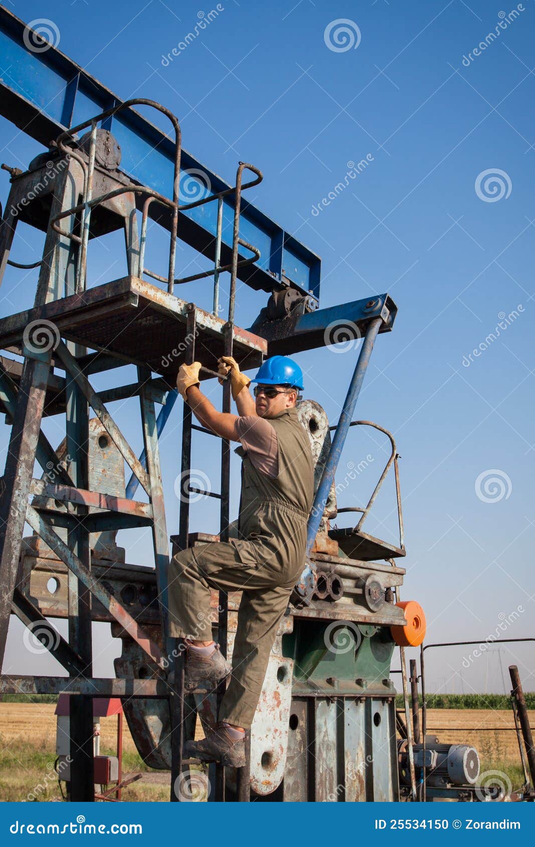 Oil Company Worker on the Well Stock Photo - Image of azerbaijan ...