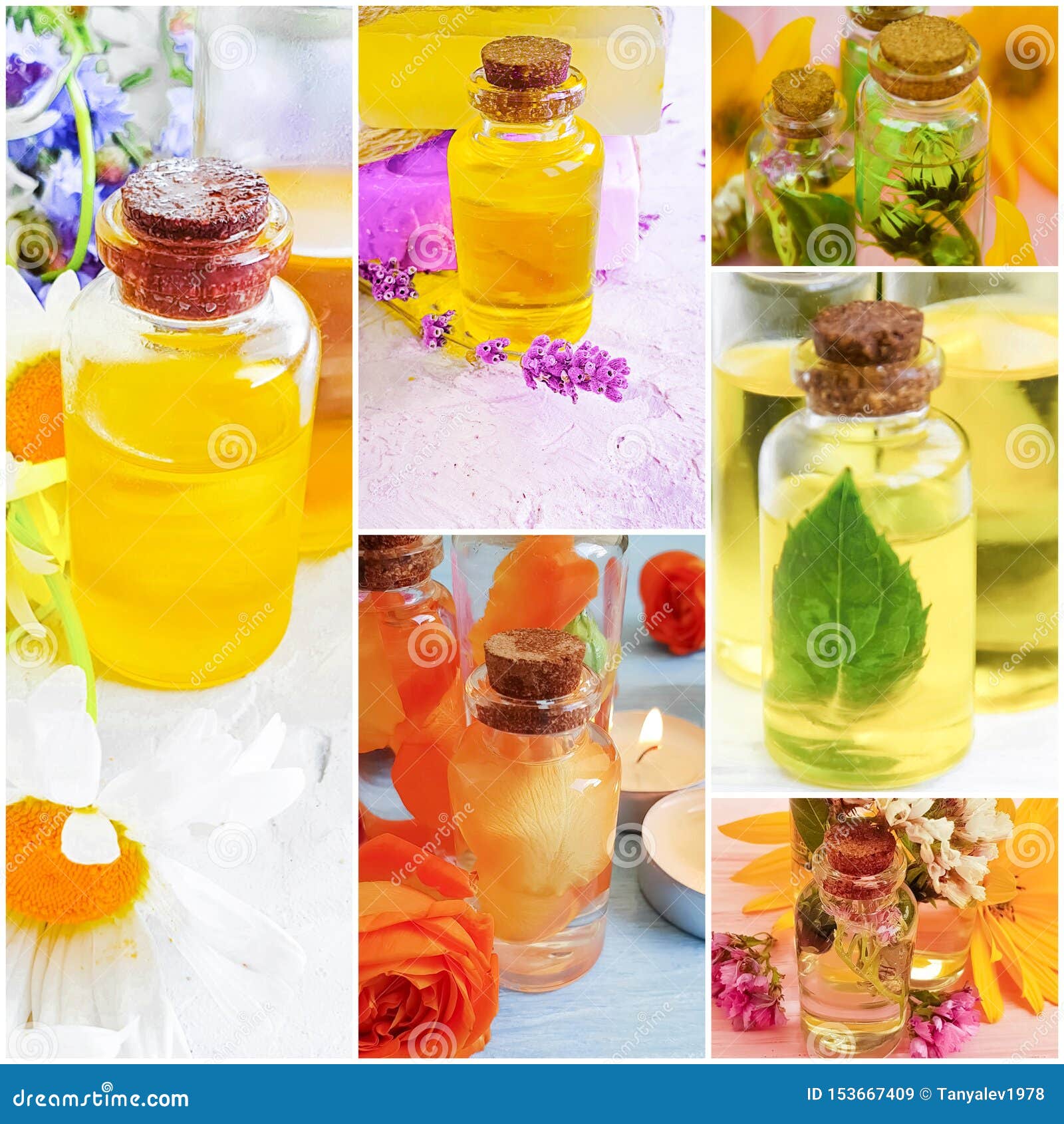 Oil Cosmetic Flower Soap Collage Stock Image - Image of beauty, massage ...