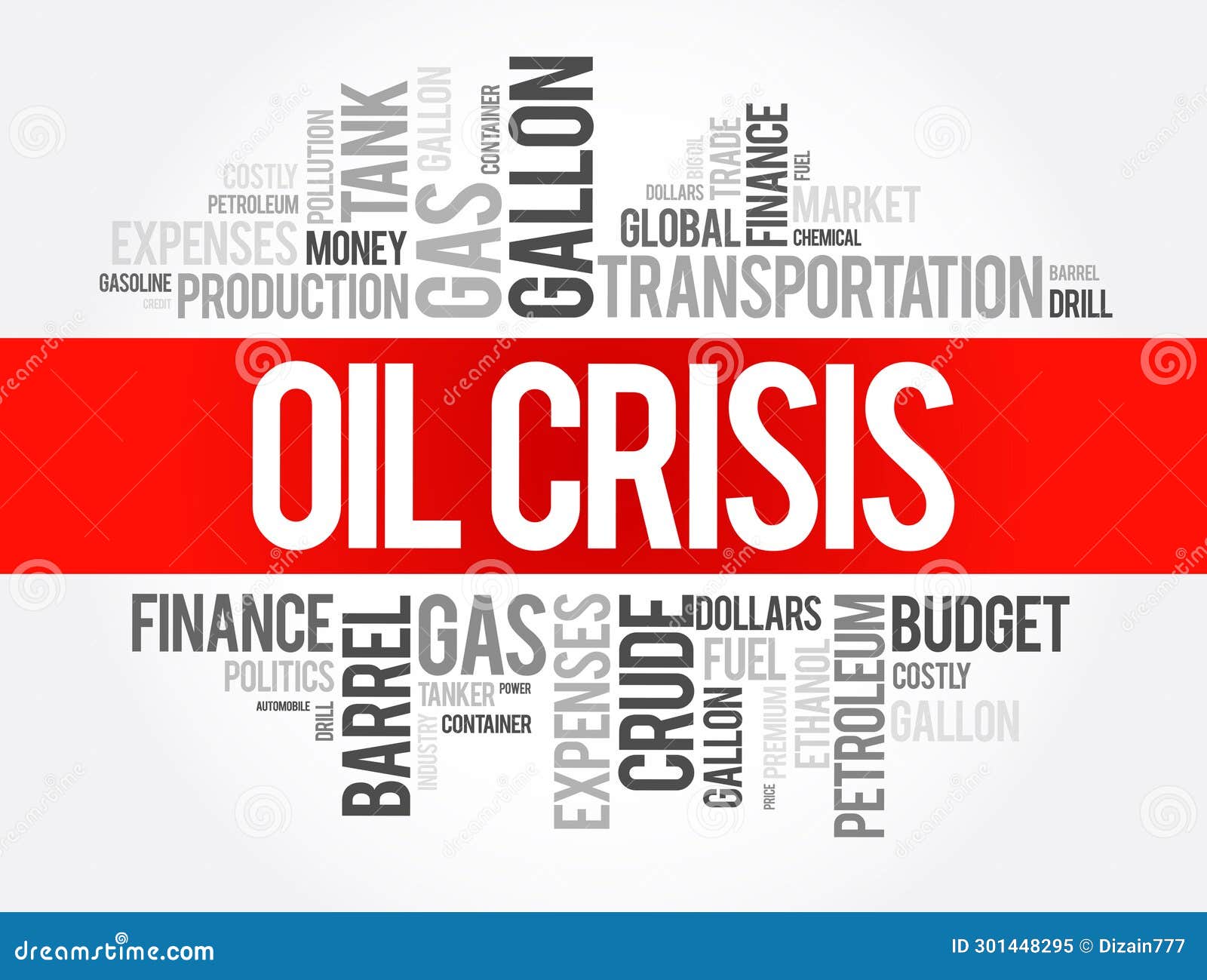 Oil Crisis Word Cloud Collage, Concept Background Stock Illustration ...