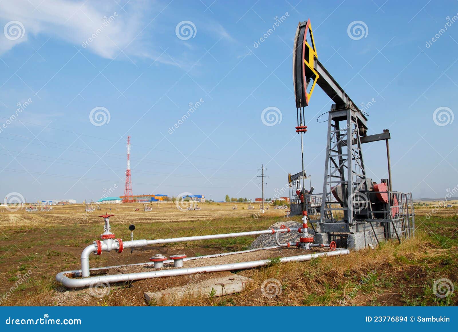 The oil derrick stock photo. Image of industrial, worker - 23776894