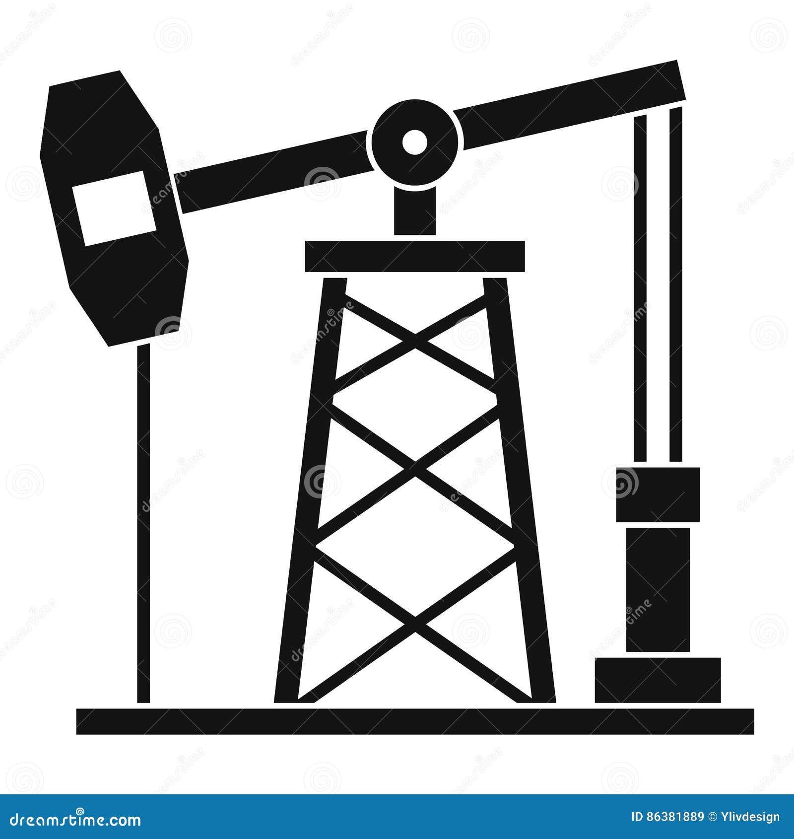 Oil Derrick Icon, Simple Style Stock Vector - Illustration of business ...
