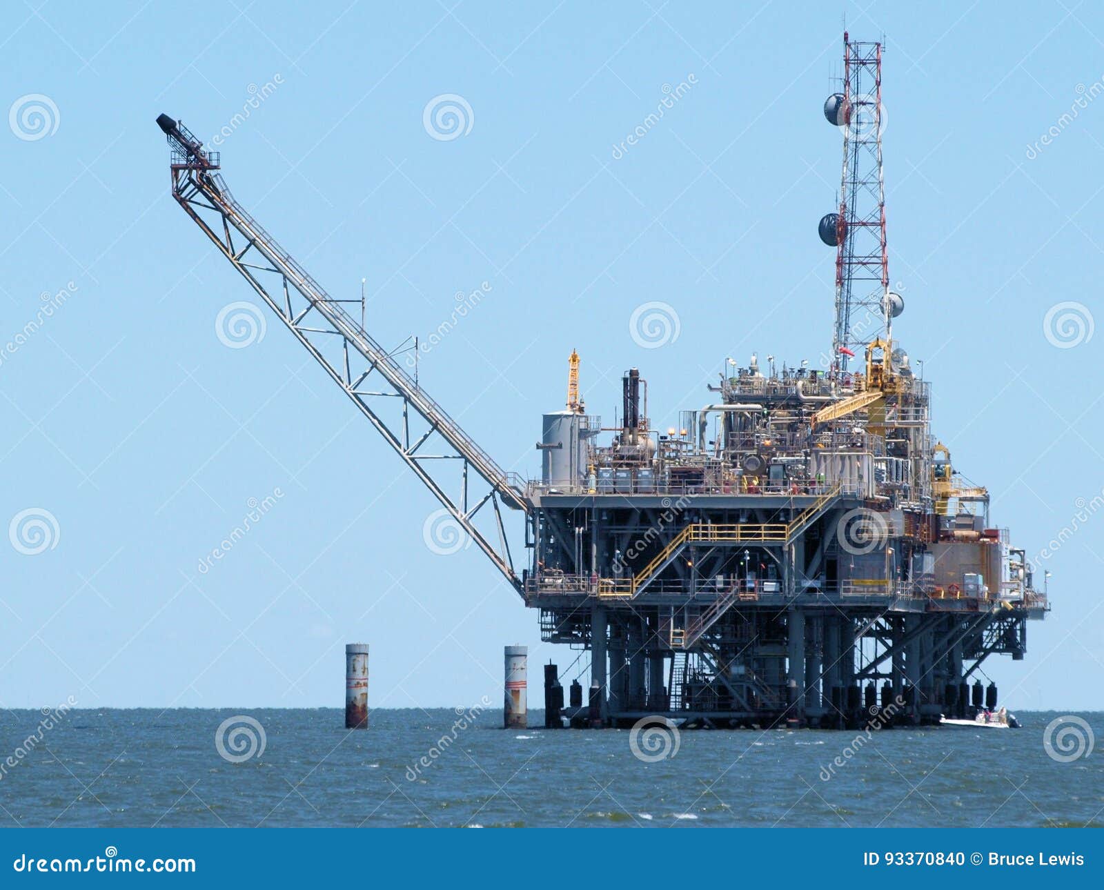 Oil Derrick stock photo. Image of structure, energy, ocean - 93370840