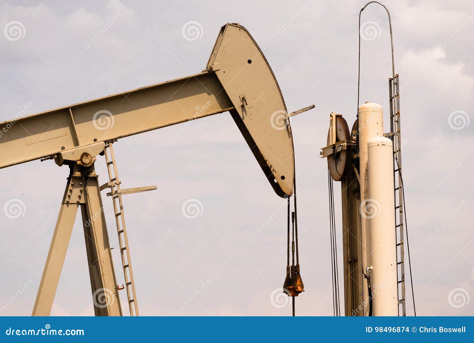 Oil Derrick Pump Jack Fracking Energy Production Stock Photo - Image of ...