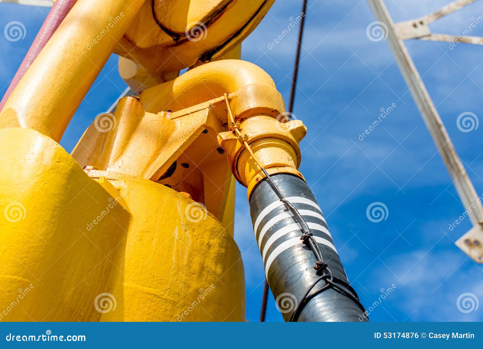 Oil Derrick with Top Drive for Ocean Drilling Stock Photo - Image of ...