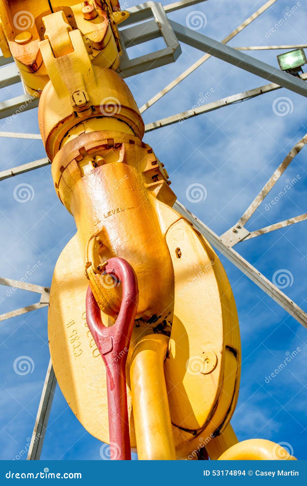 Oil Derrick with Top Drive for Ocean Drilling Stock Photo - Image of ...