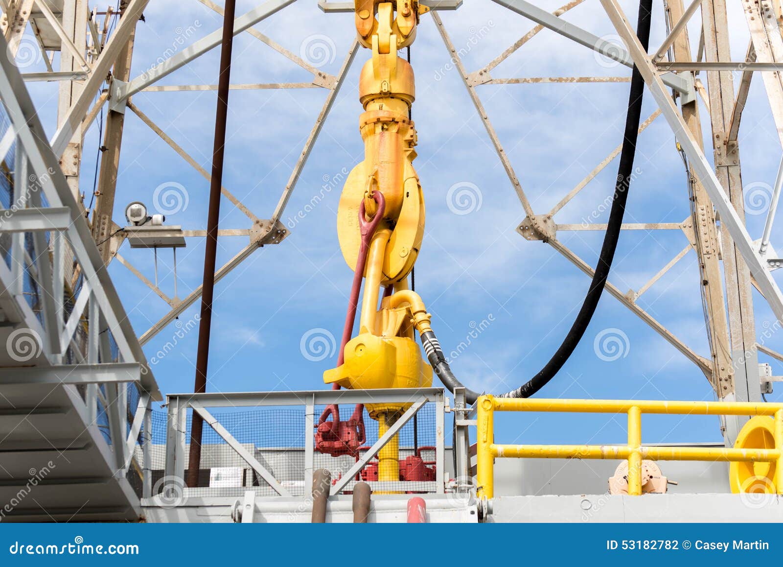 Oil Derrick with Top Drive for Ocean Drilling Editorial Photography ...