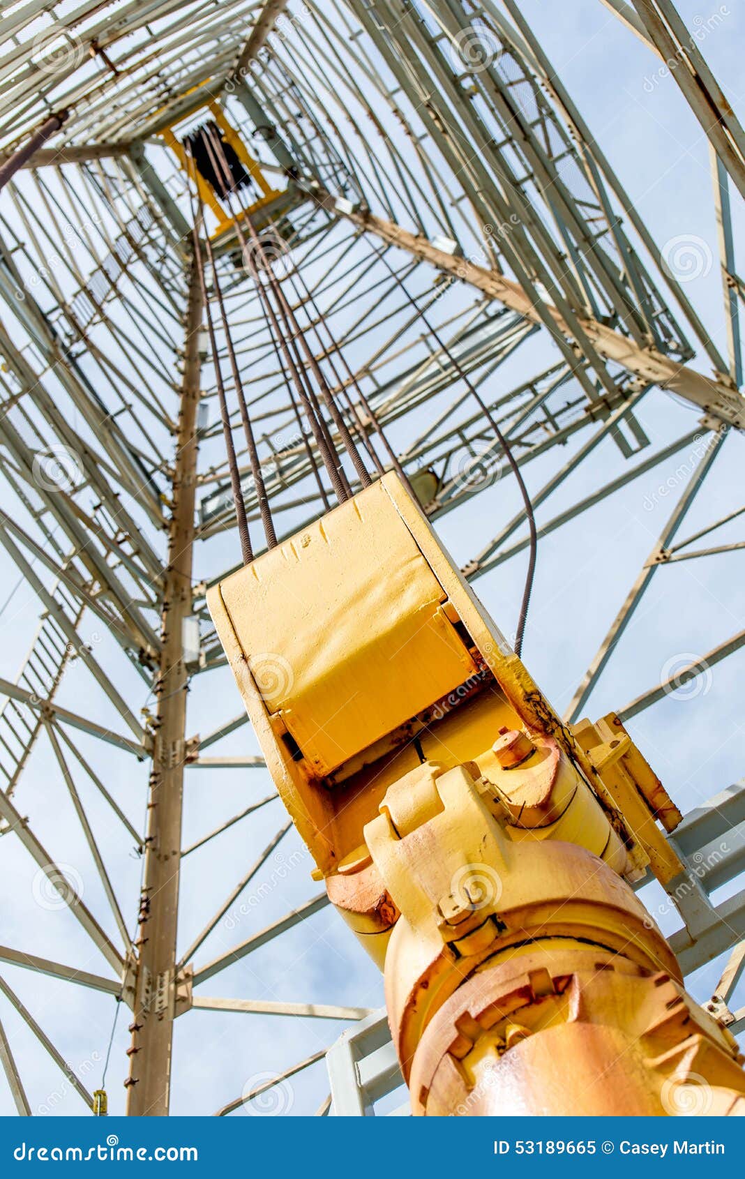 Oil Derrick with Top Drive for Ocean Drilling Stock Image - Image of ...