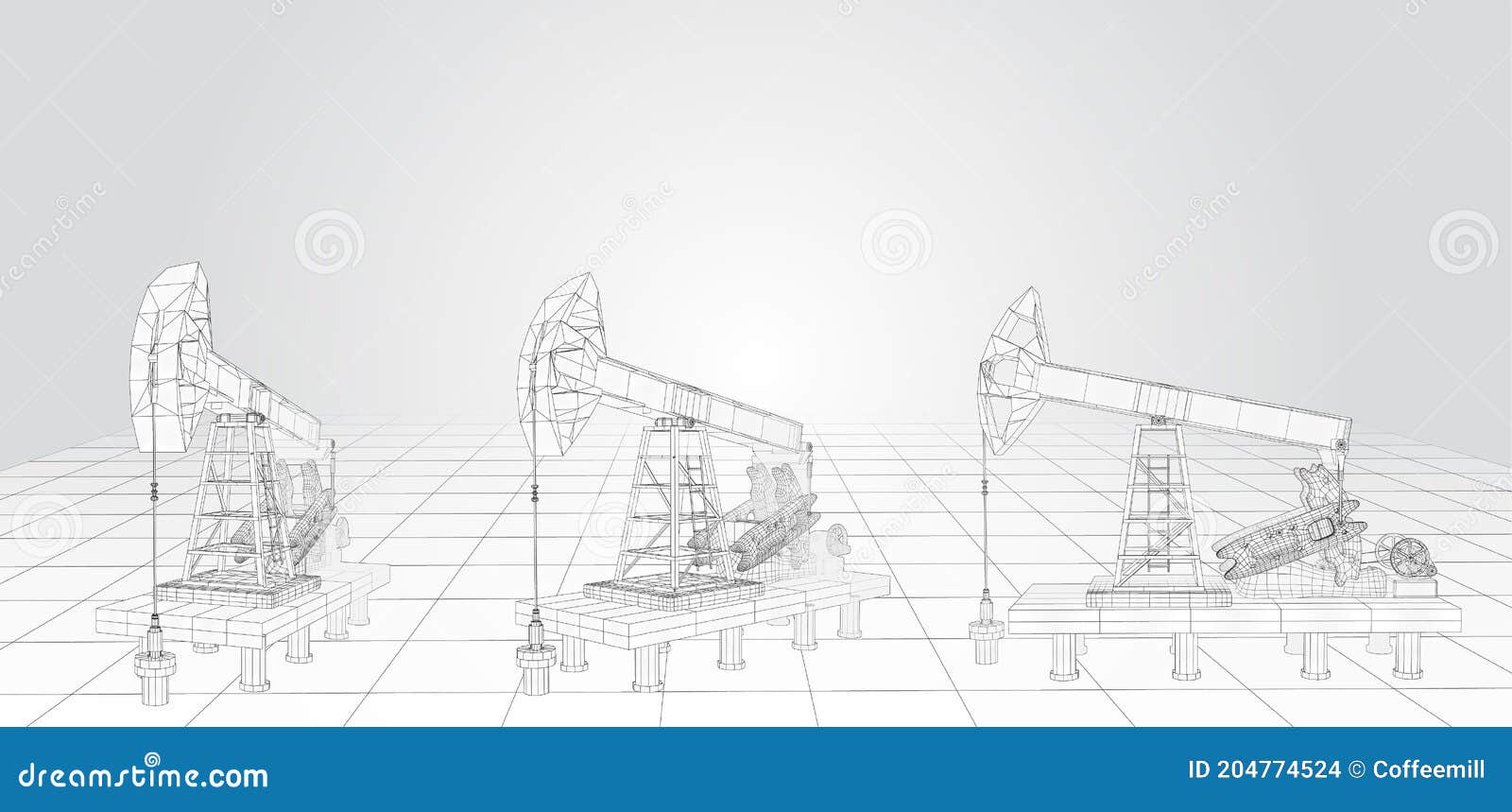 Oil Derrick. Vector 3d Object Stock Vector - Illustration of pipe, fuel ...