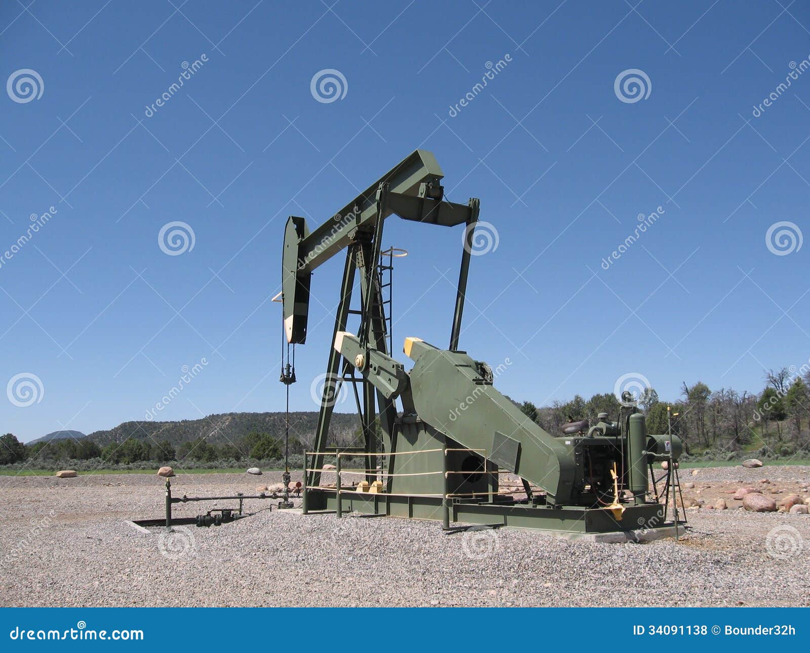 Oil Derrick at Work in Alberta, Canada. Stock Photo - Image of lovely ...