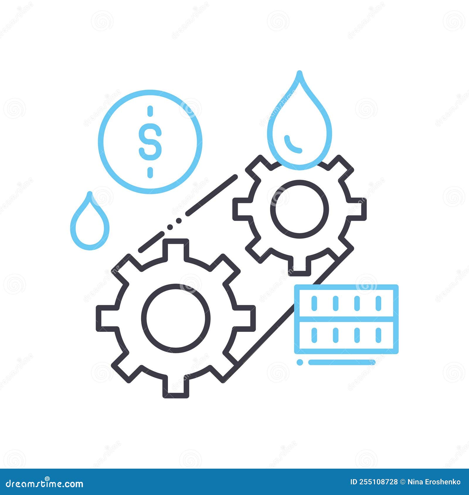 Oil Development Line Icon, Outline Symbol, Vector Illustration, Concept ...