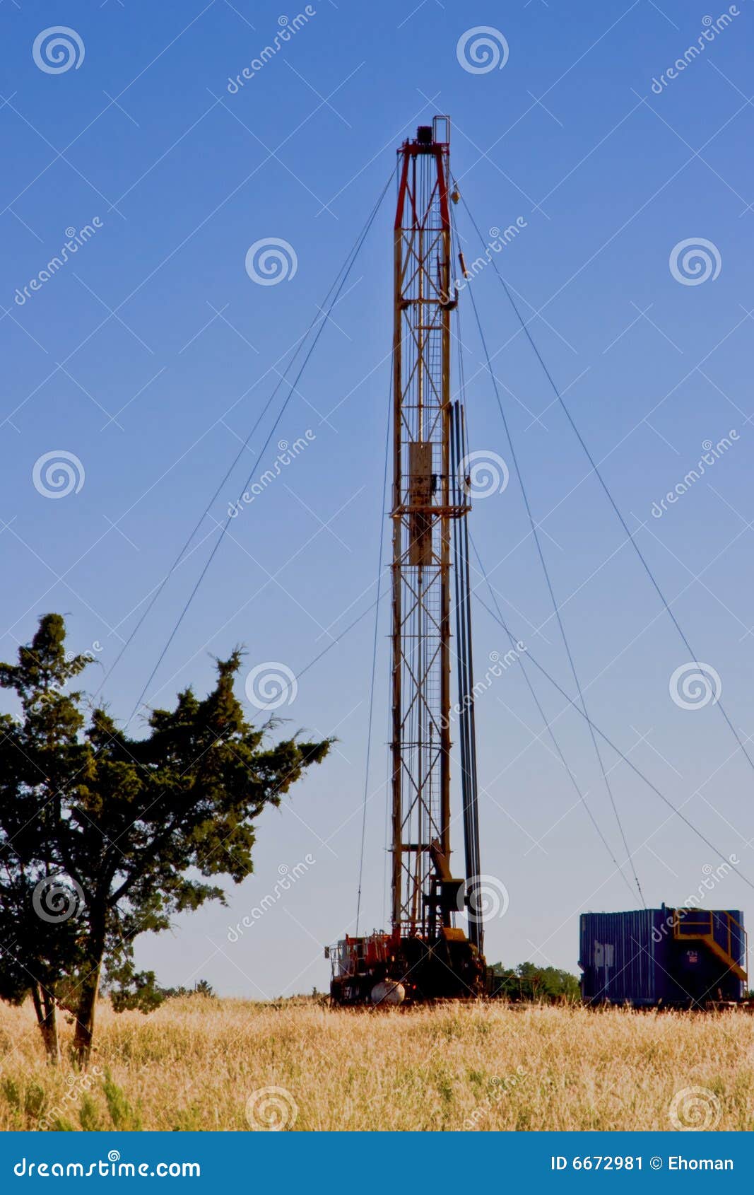 Oil Drilling Rig stock image. Image of petroleum, field - 6672981