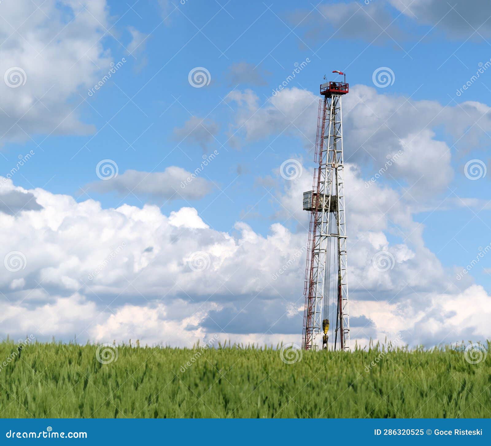 Drilling Rig In The Clouds Royalty-Free Stock Photo | CartoonDealer.com ...