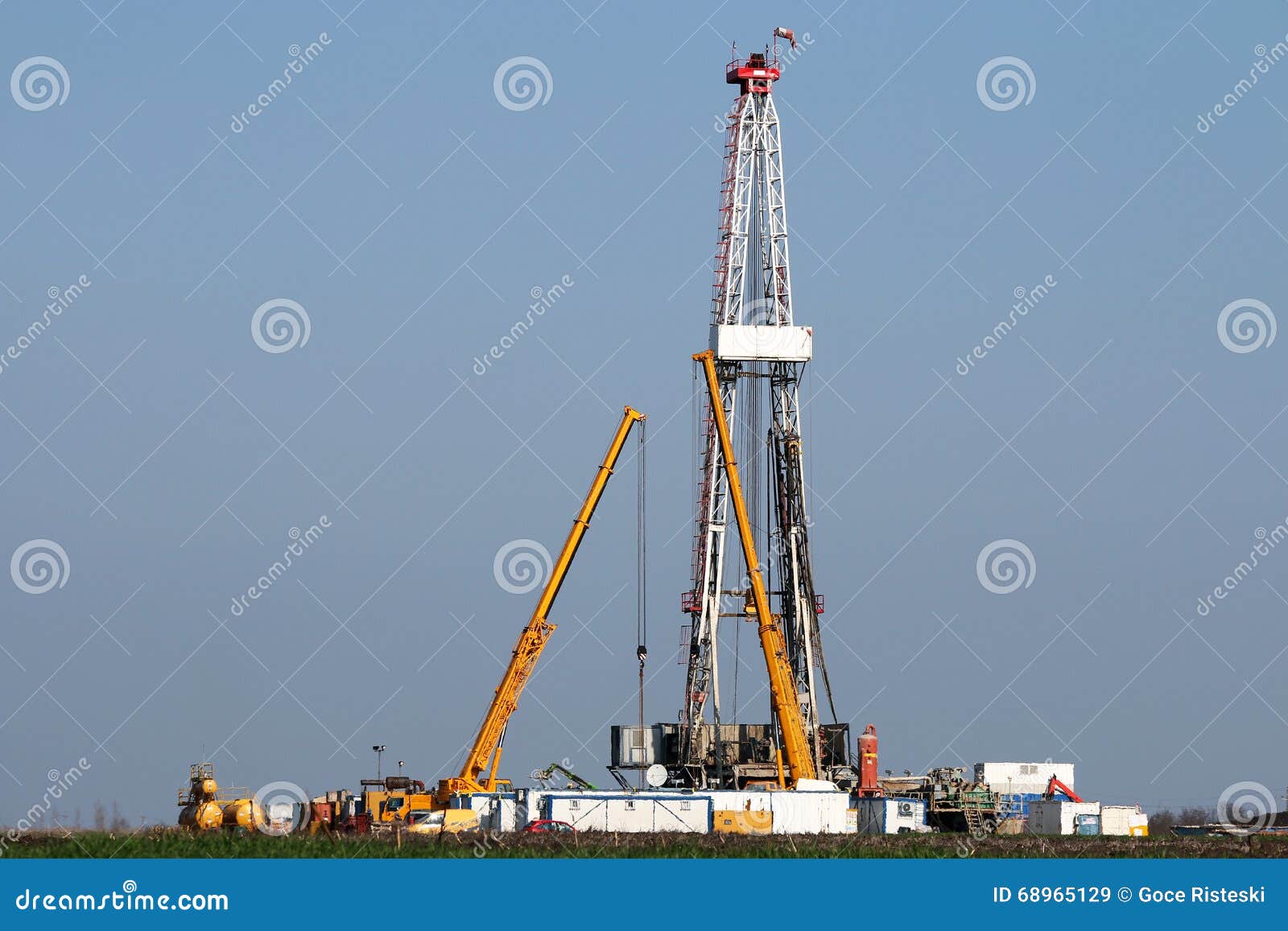 Oil Drilling Rig and Cranes Stock Image - Image of oilfield, industry ...