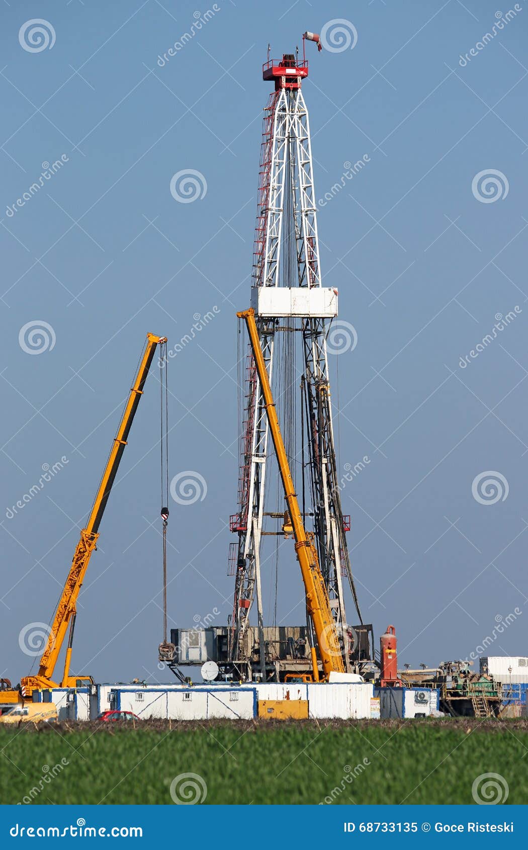 Oil Drilling Rig and Cranes Stock Image - Image of construction, drill ...