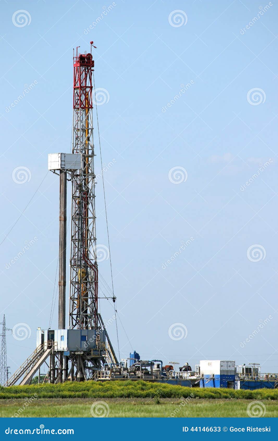 Oil Drilling Rig with Equipment Stock Image - Image of petrochemical ...