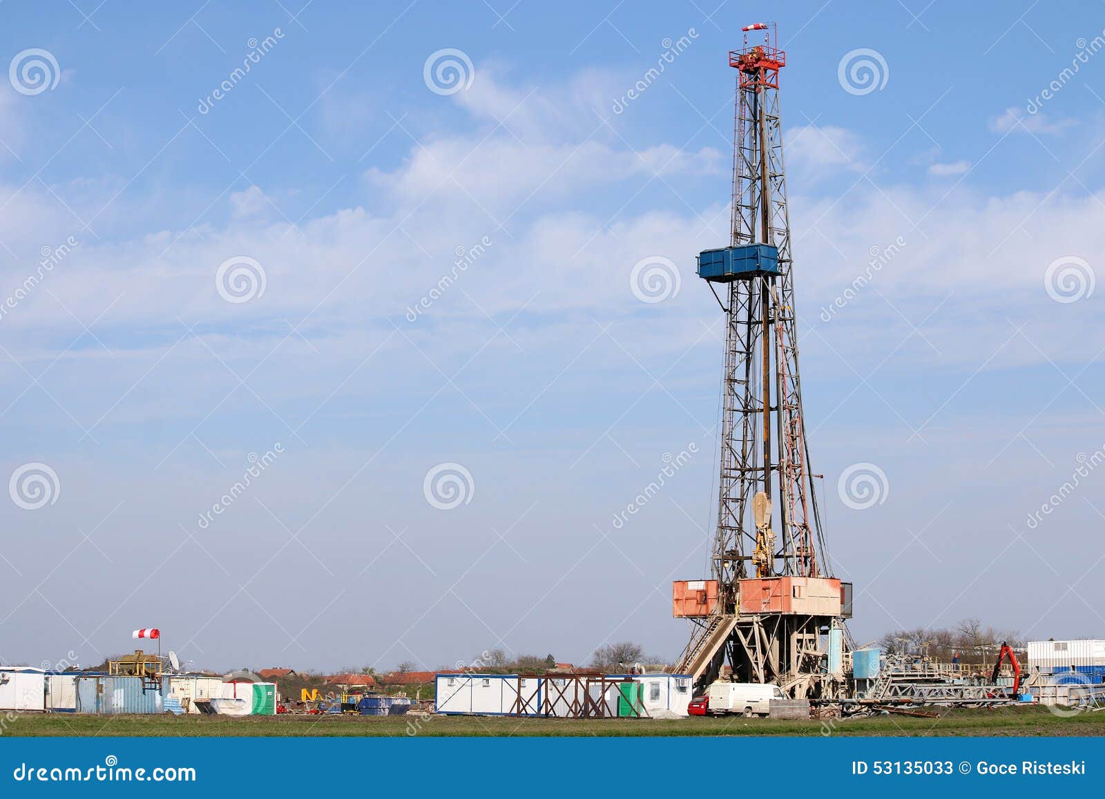 Oil drilling rig stock image. Image of production, oilfield - 53135033