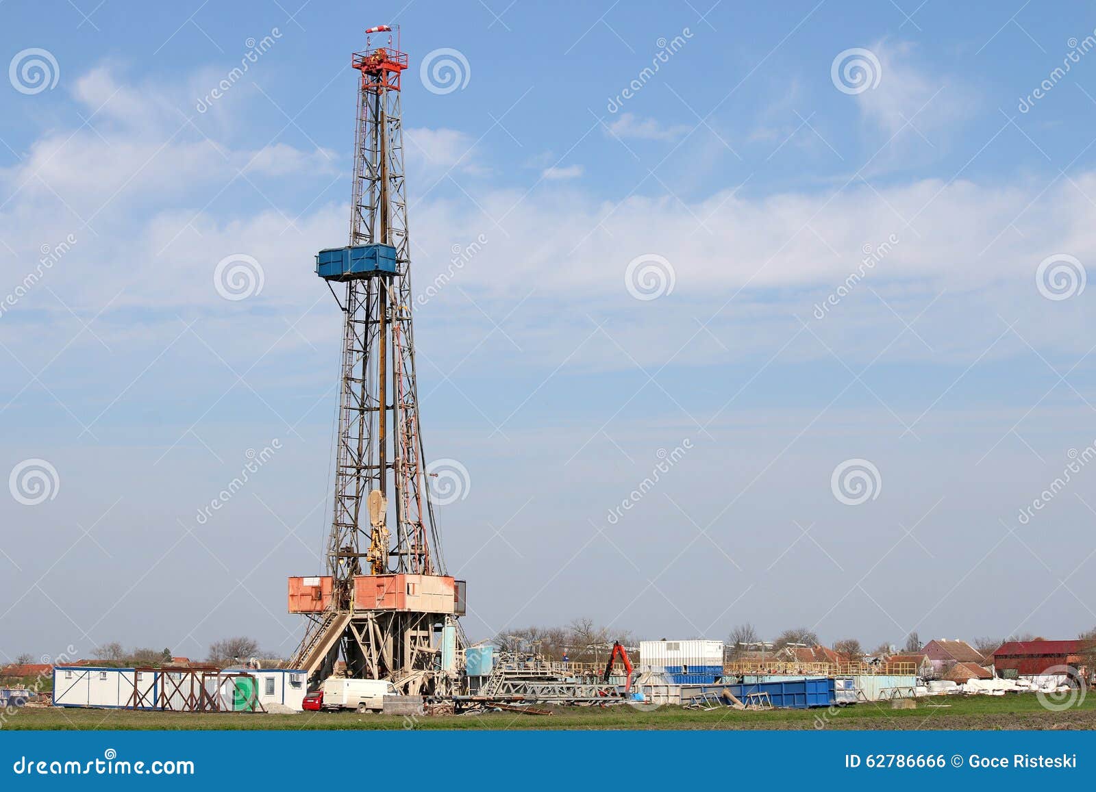 Oil drilling rig stock photo. Image of land, platform - 62786666