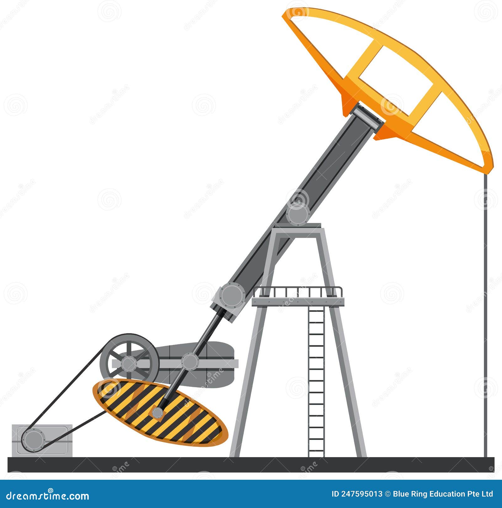 Oil drilling rig isolated stock vector. Illustration of design - 247595013