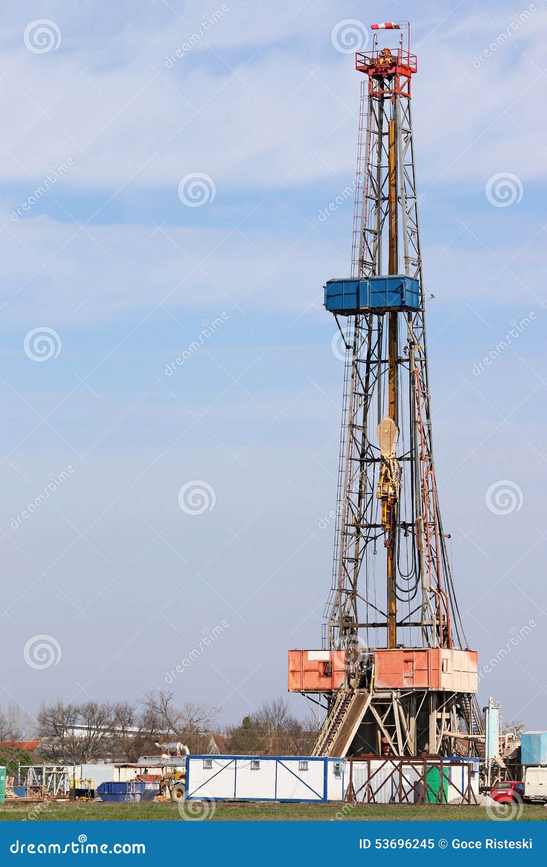 Oil Drilling Rig Mining Industry Stock Image - Image of high ...