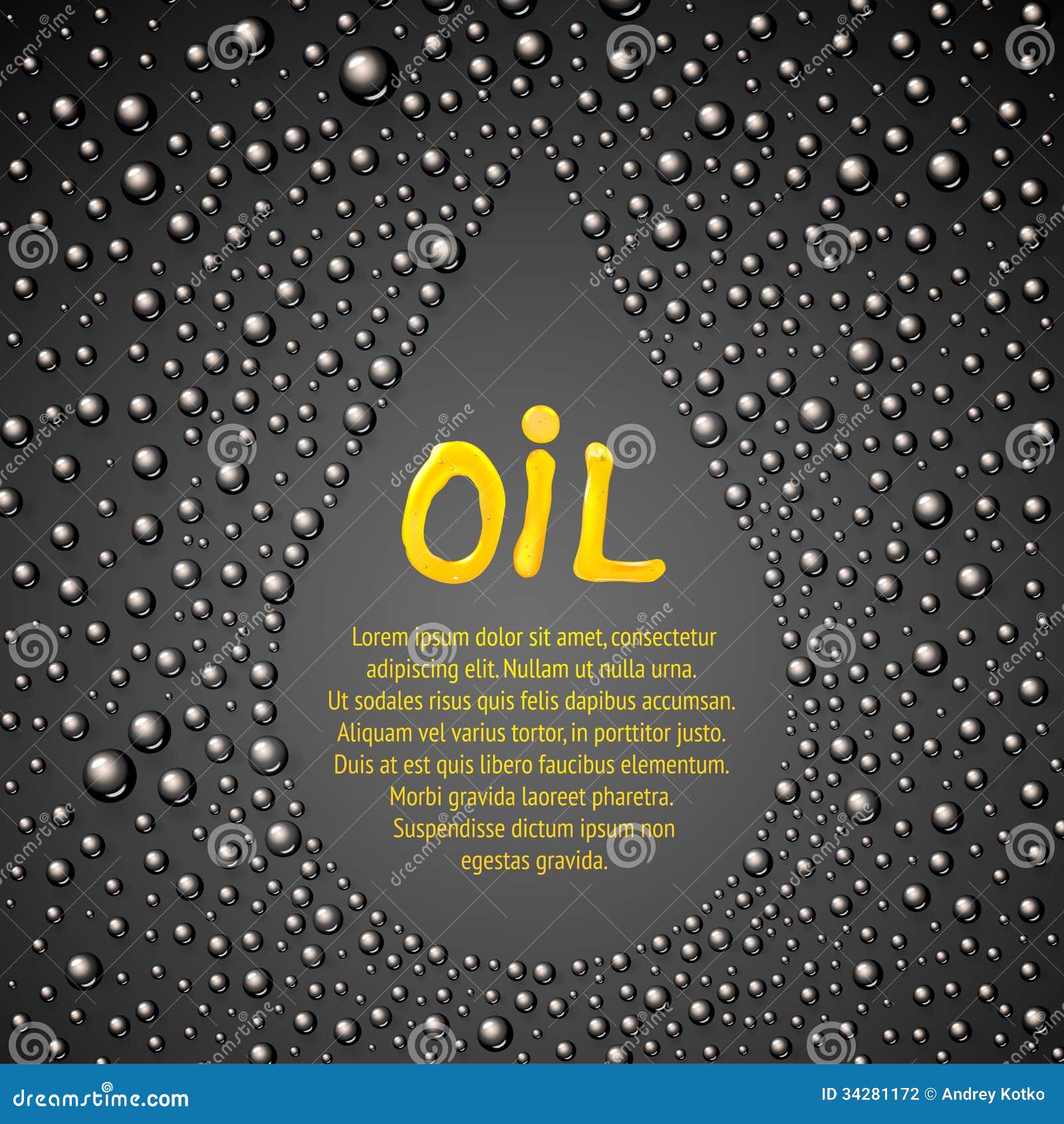 Oil drop abstraction. stock vector. Illustration of isolated - 34281172